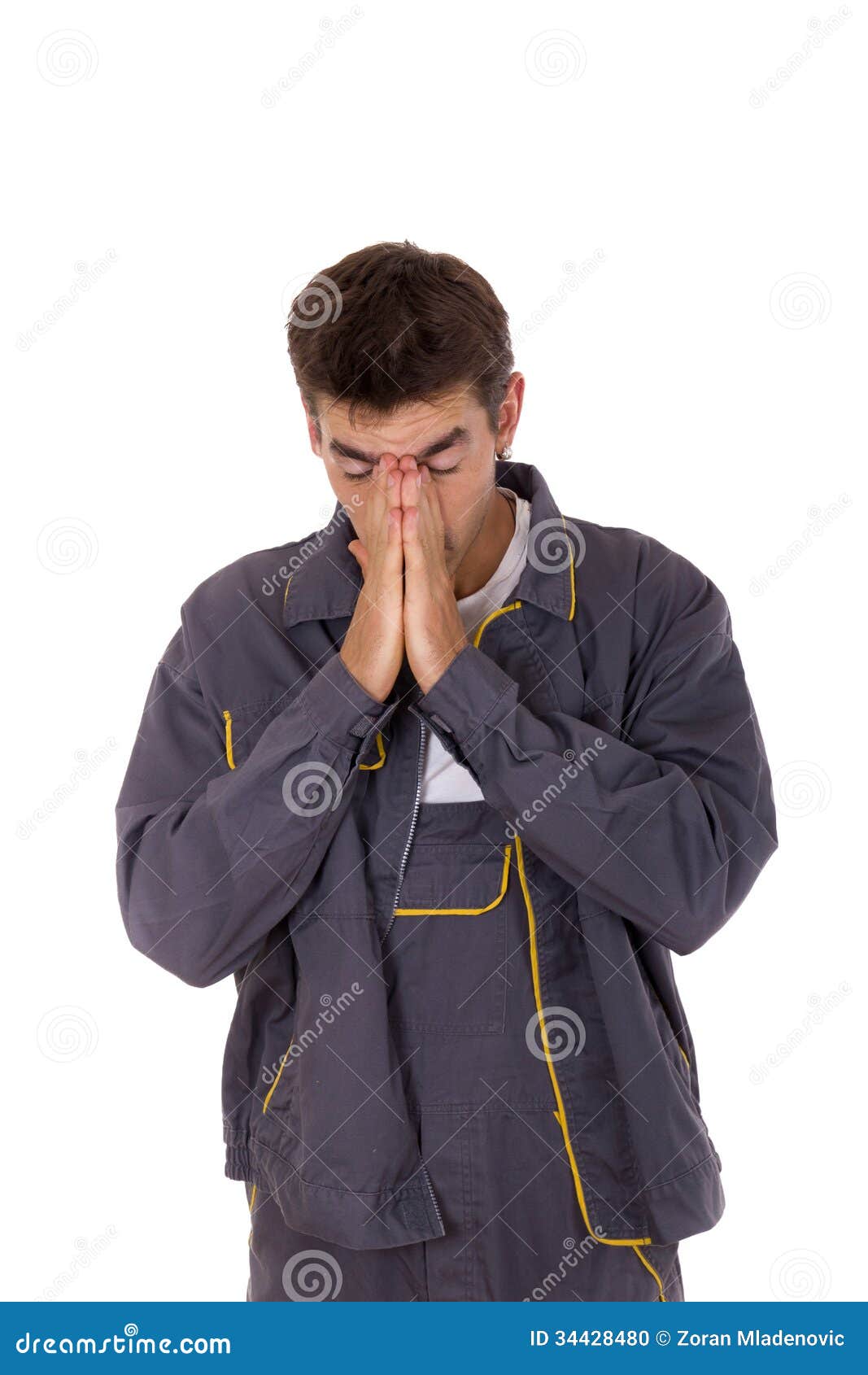 Tired and sleepy worker stock photo. Image of looking - 34428480