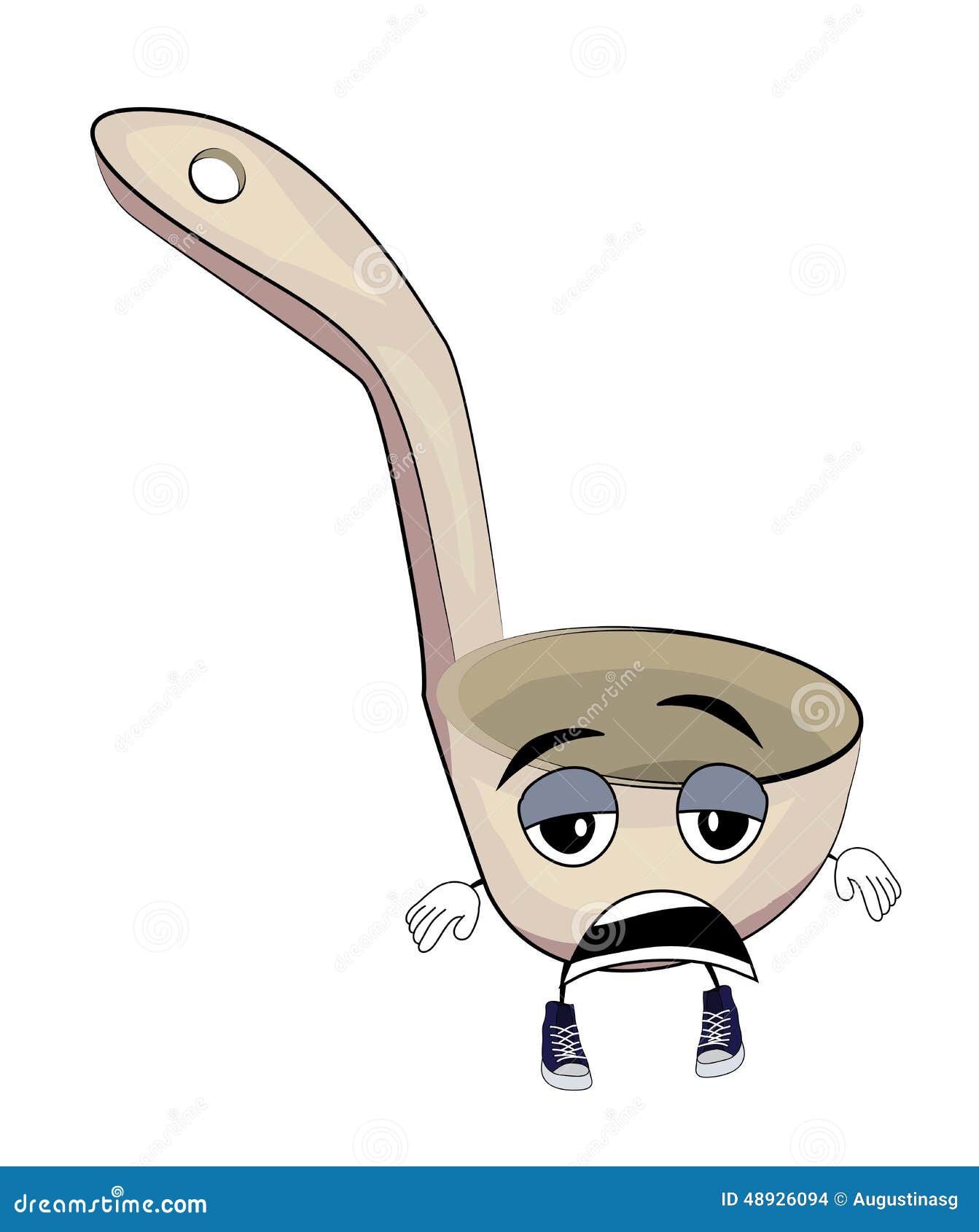 Tired spoon cartoon stock illustration. Illustration of sapless - 48926094
