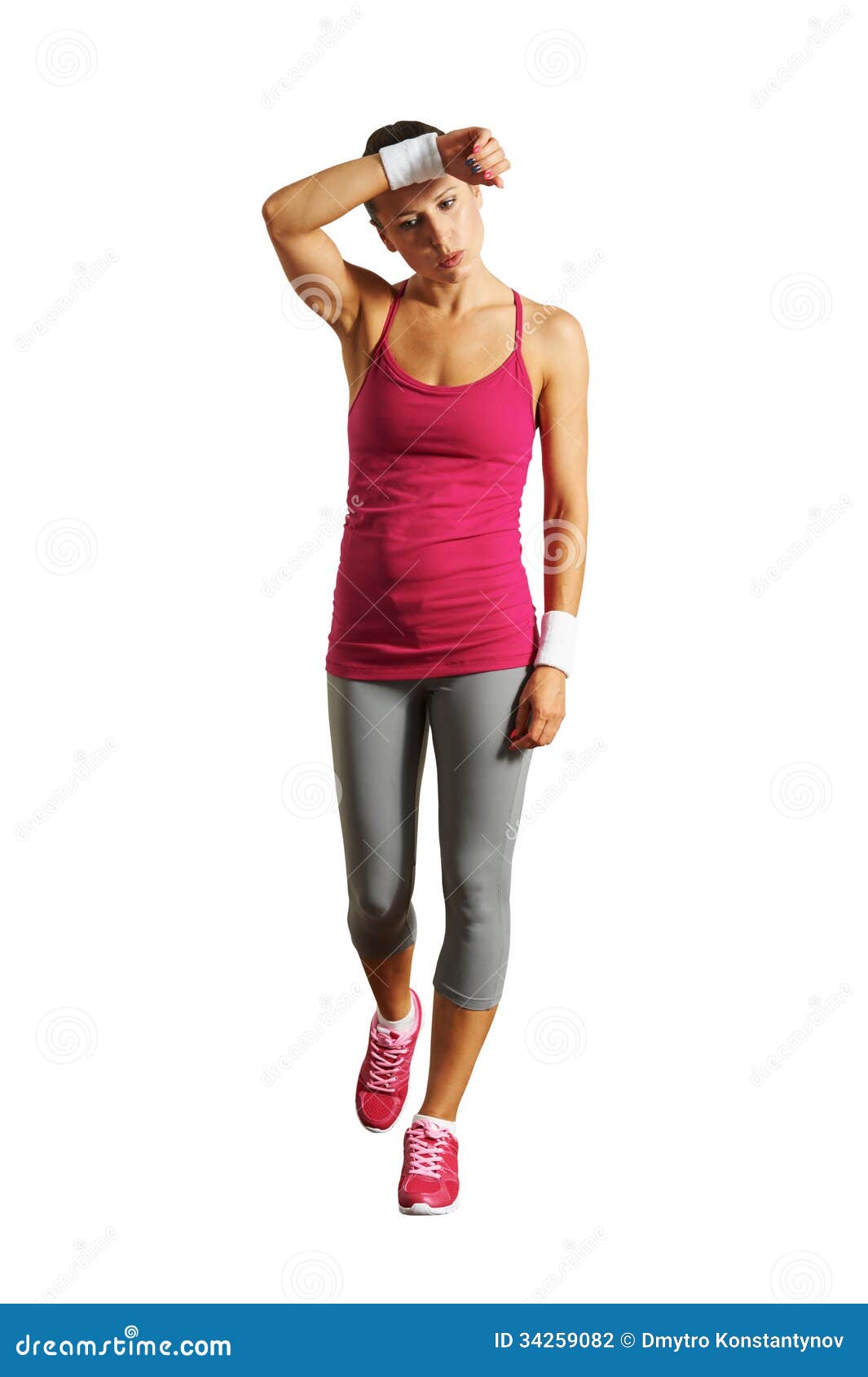 Tired Sportswoman after Jogging Stock Photo - Image of beautiful, tired ...