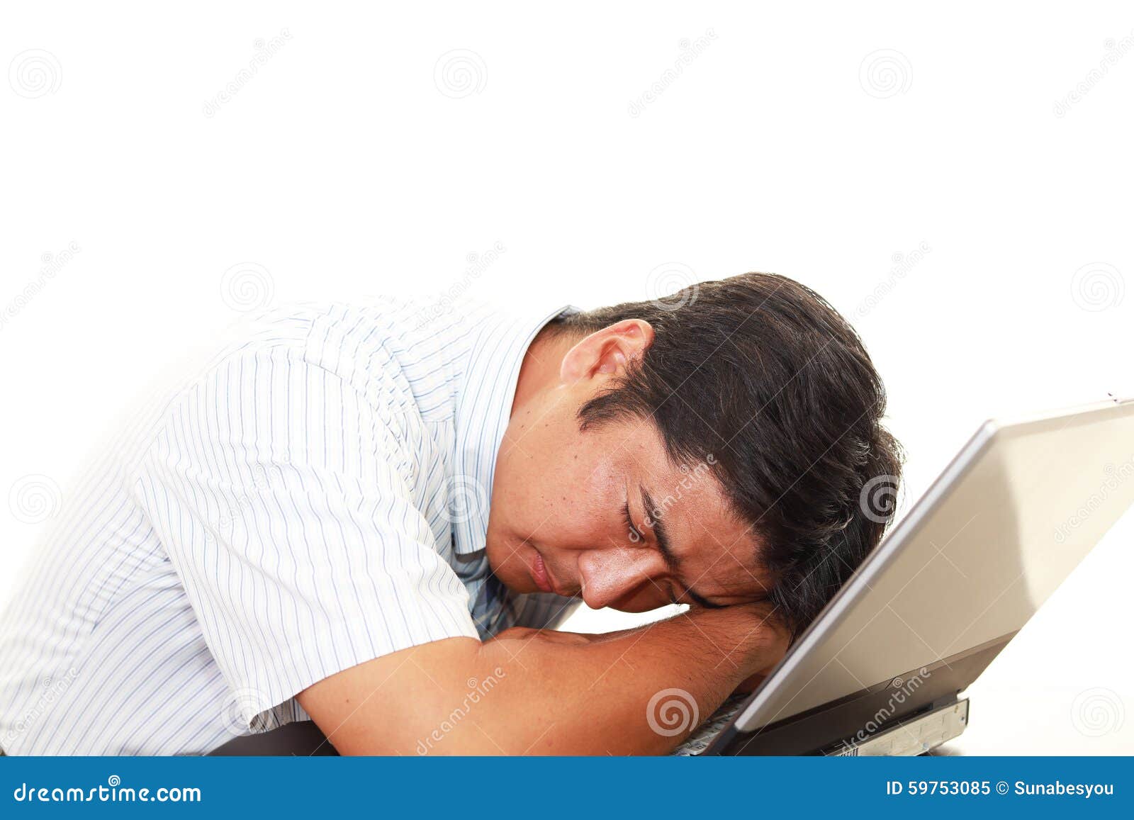 Tired and Stressed Asian Businessman Stock Image - Image of health ...