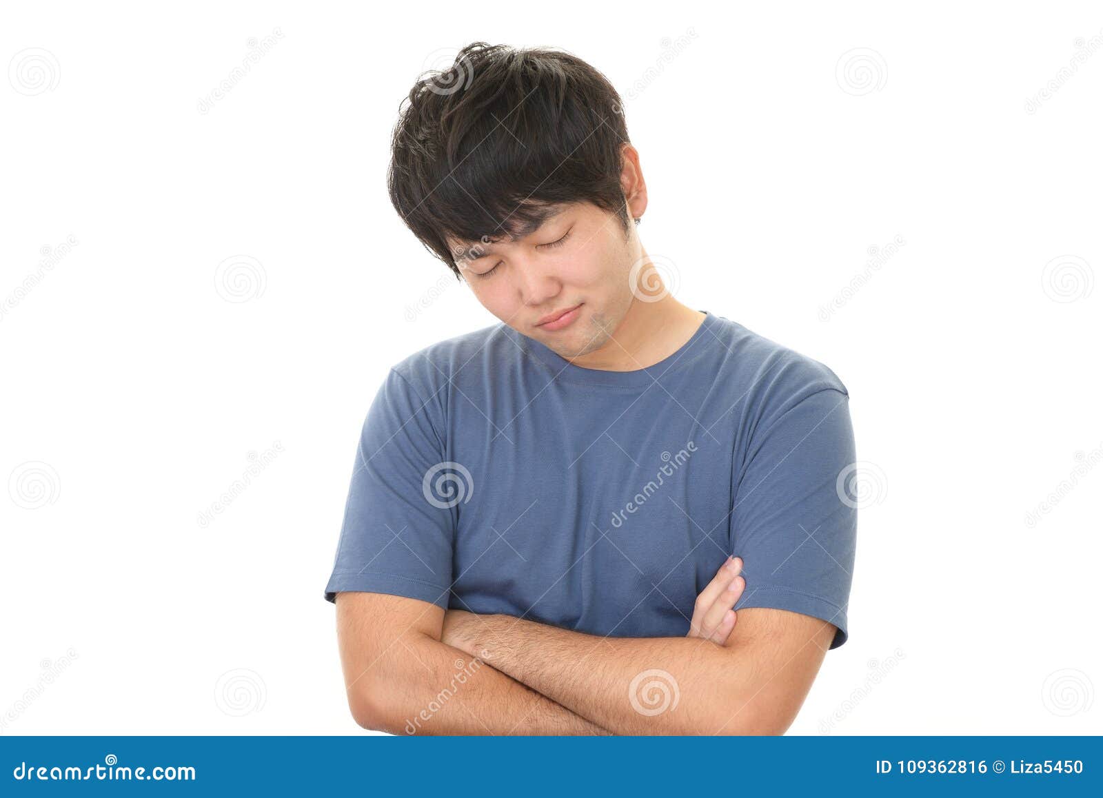 Disappointed Asian man stock photo. Image of father - 109362816