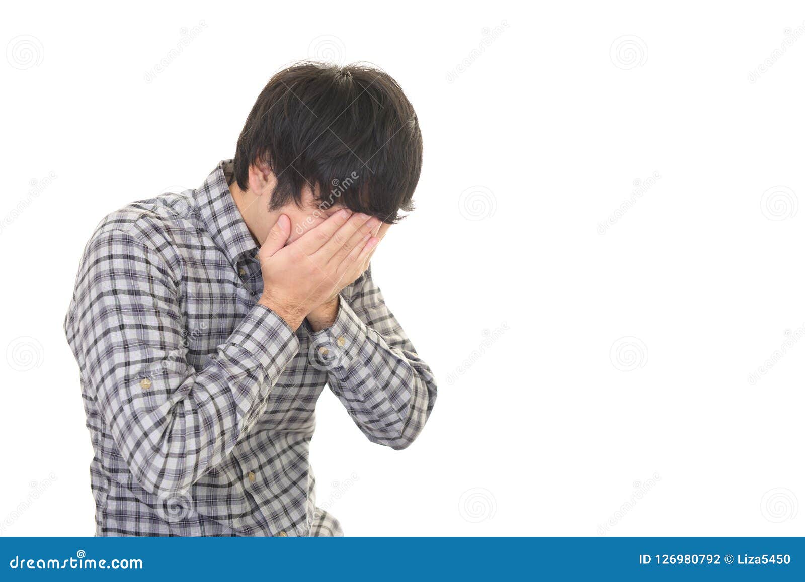 Disappointed Asian man stock photo. Image of adult, attractive - 126980792