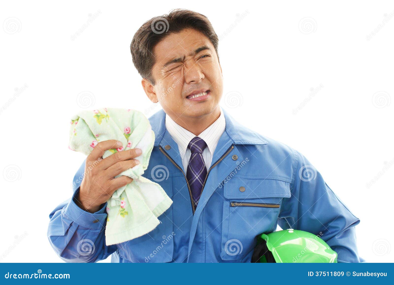 Tired and Stressed Asian Worker Stock Image - Image of business, look ...