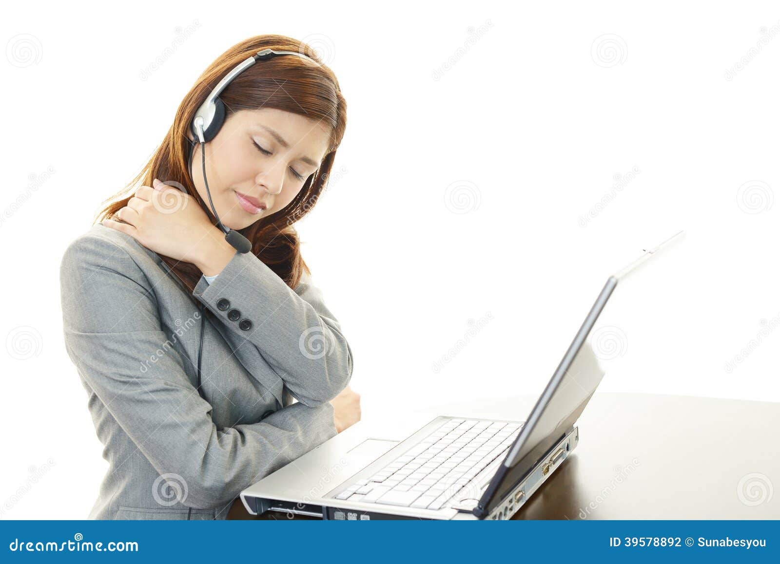 Tired and Stressed Call Center Operator Stock Photo - Image of failure ...