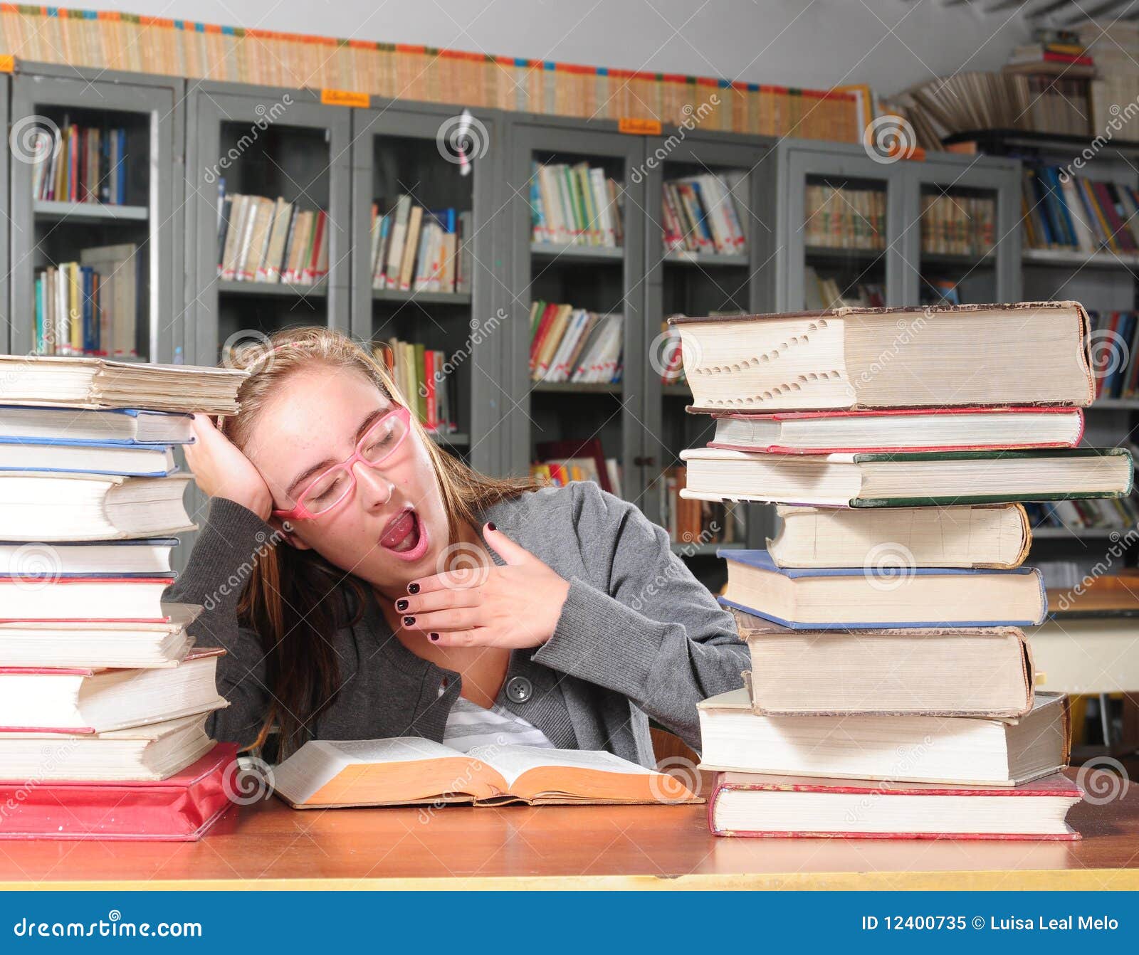 Tired student stock image. Image of knowledge, student - 12400735
