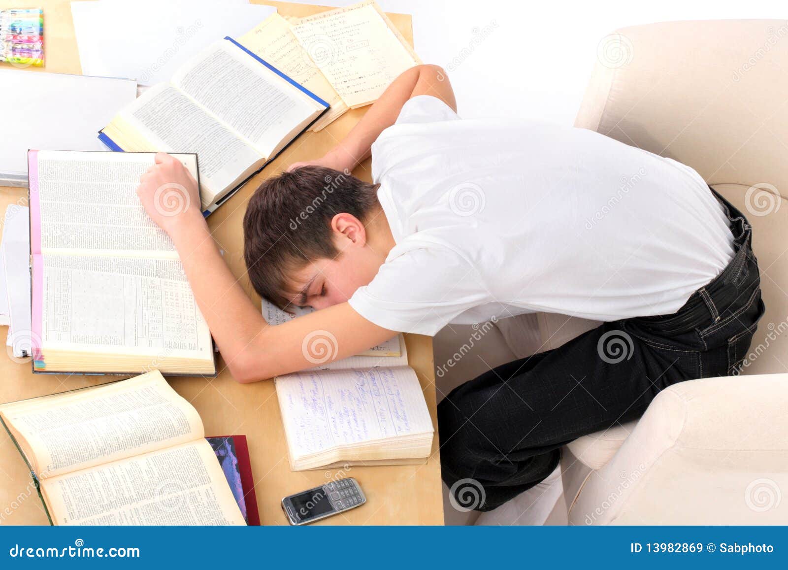 Tired student stock image. Image of male, education, exhausted - 13982869