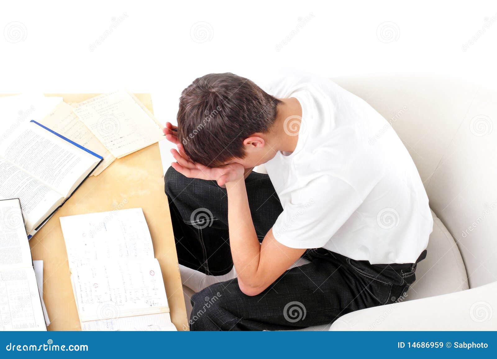 Tired student stock image. Image of isolated, chair, lassitude - 14686959