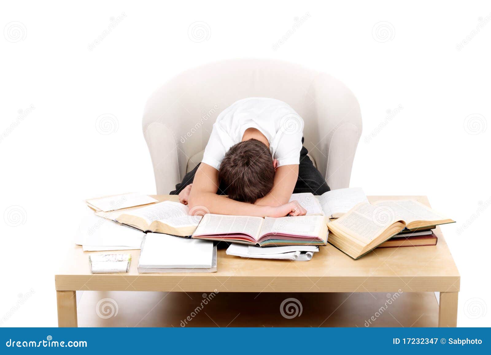 Tired student stock image. Image of asleep, jaded, final - 17232347