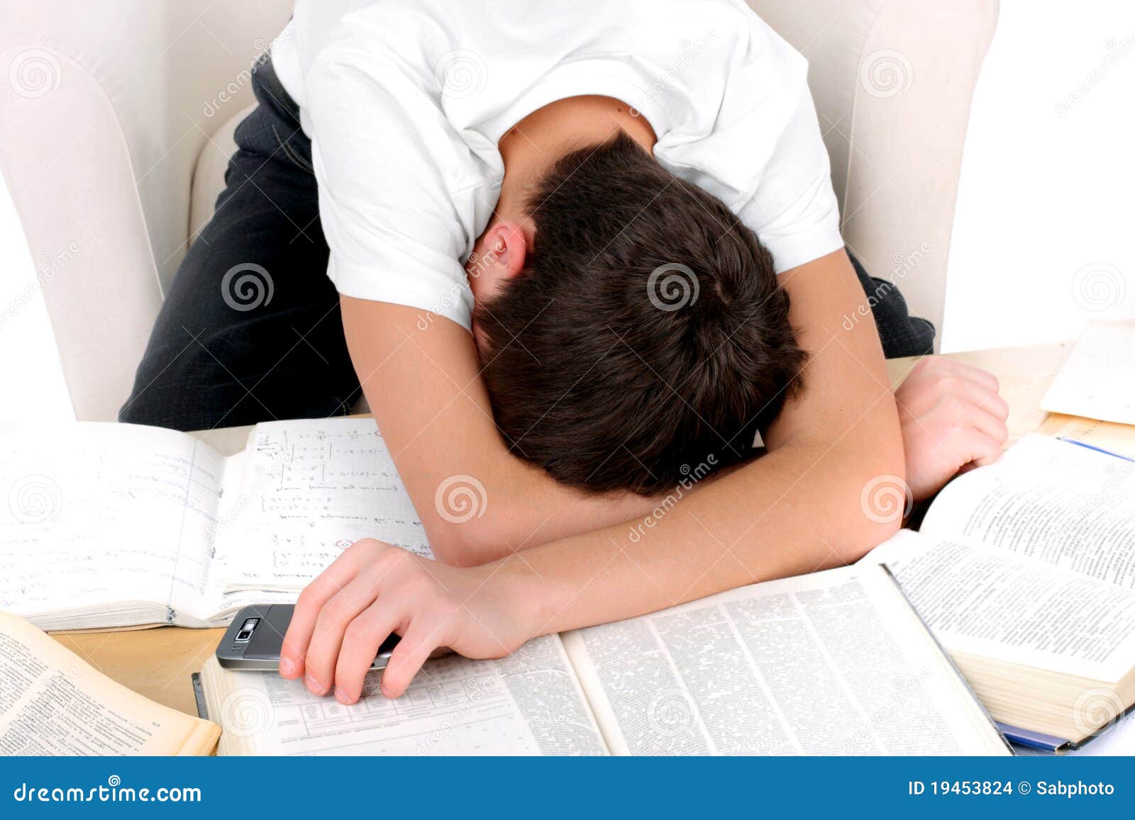 Tired student stock photo. Image of conk, hard, fatigue - 19453824