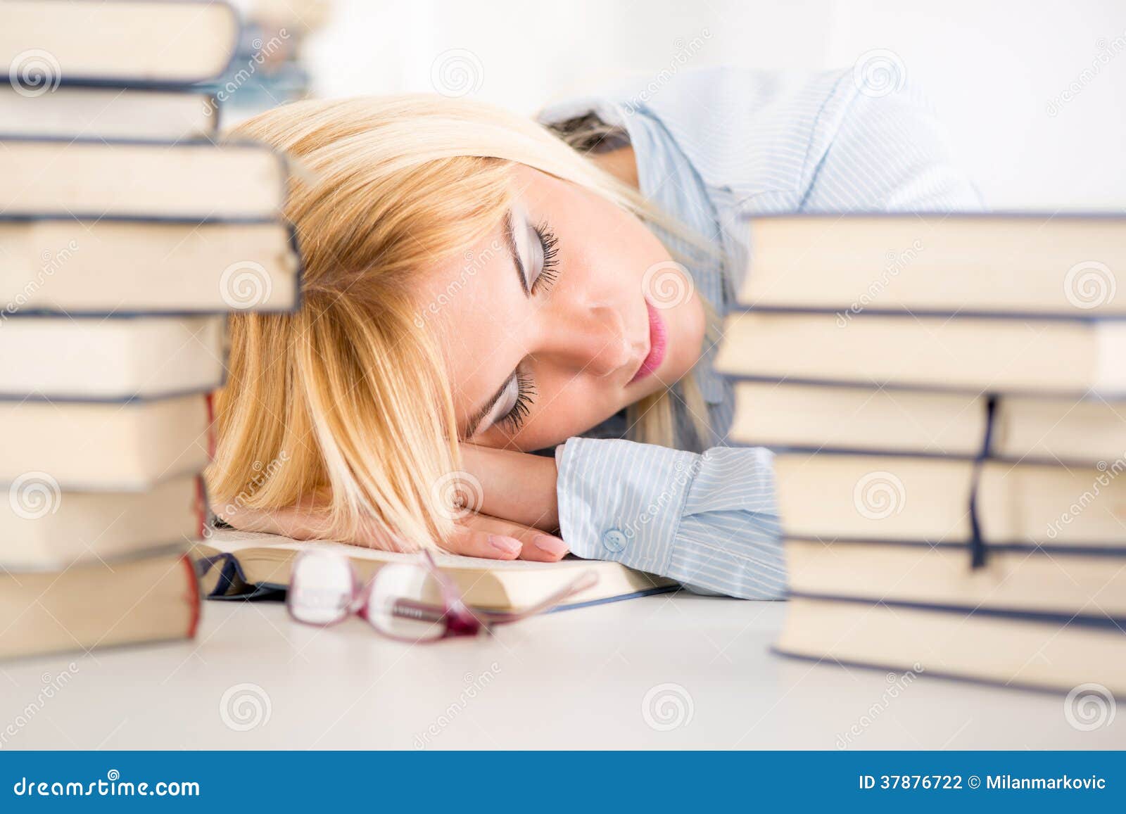 Tired student stock photo. Image of home, tired, woman - 37876722