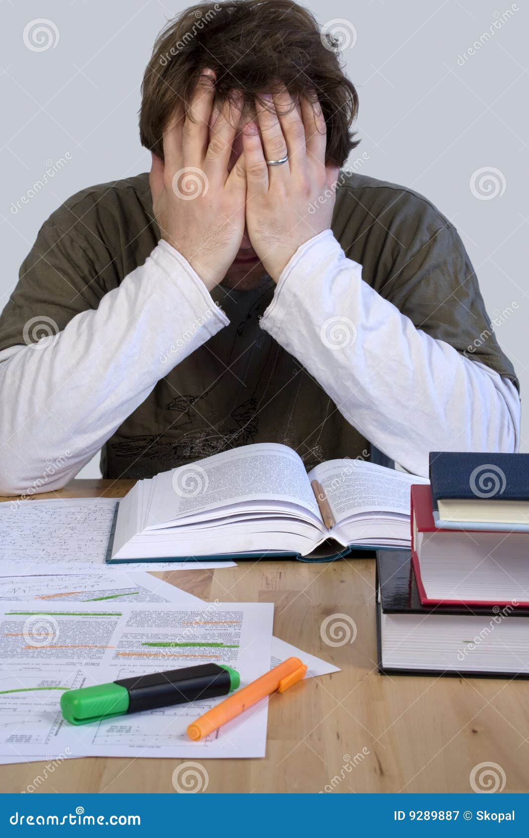 Tired student stock image. Image of tired, isolated, trouble - 9289887