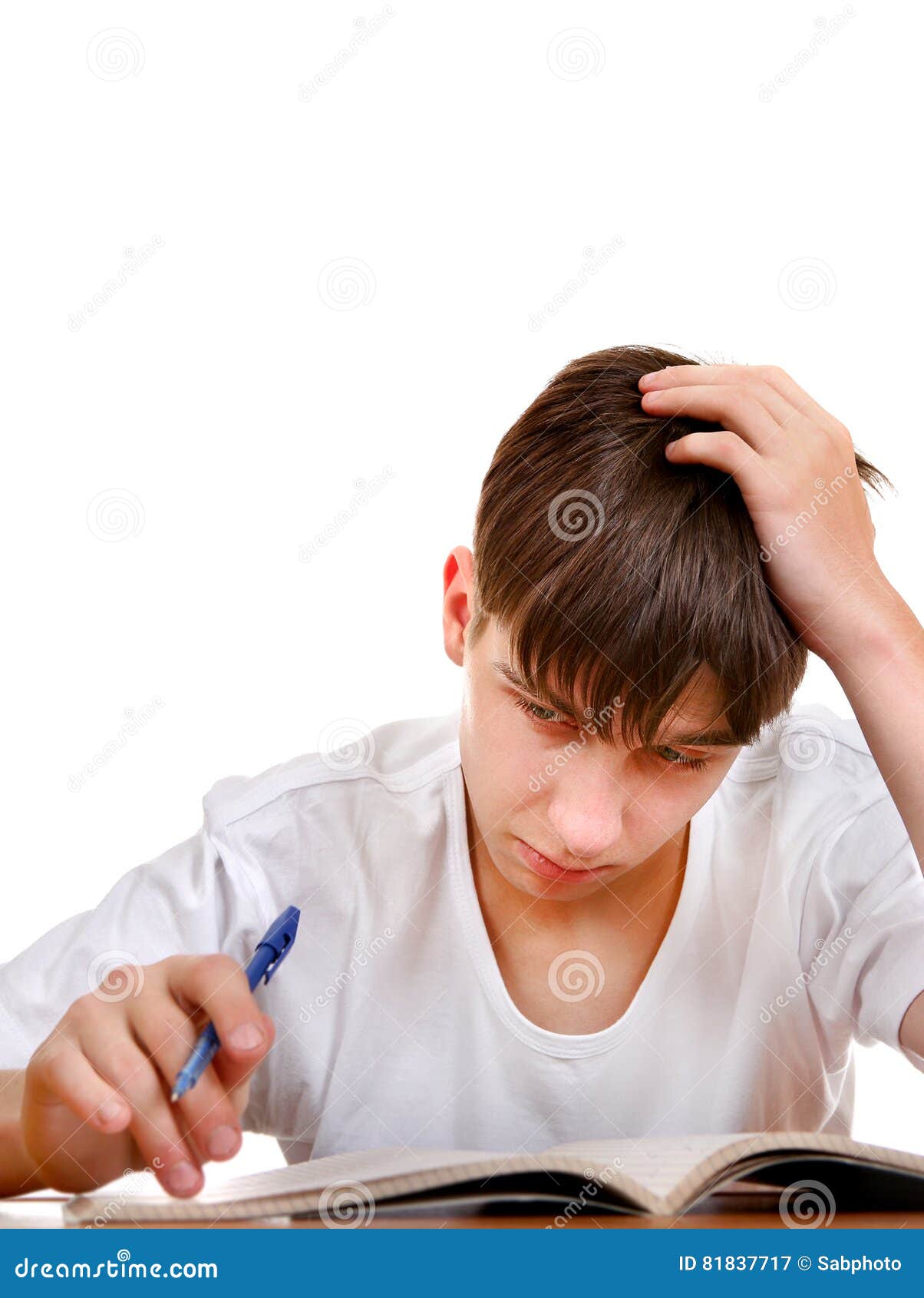 Tired Student with a Book stock image. Image of fatigue - 81837717