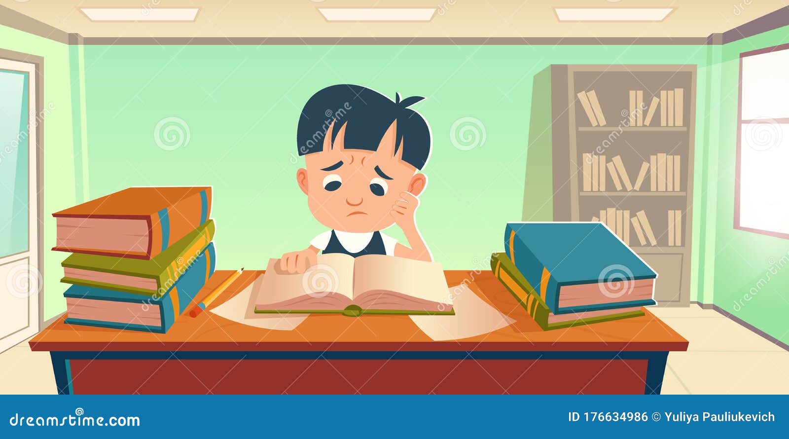 Tired Sad Student Having Stress of Study Stock Vector - Illustration of ... Tired Sad Student Having Stress of Study Stock Vector - Illustration of ...