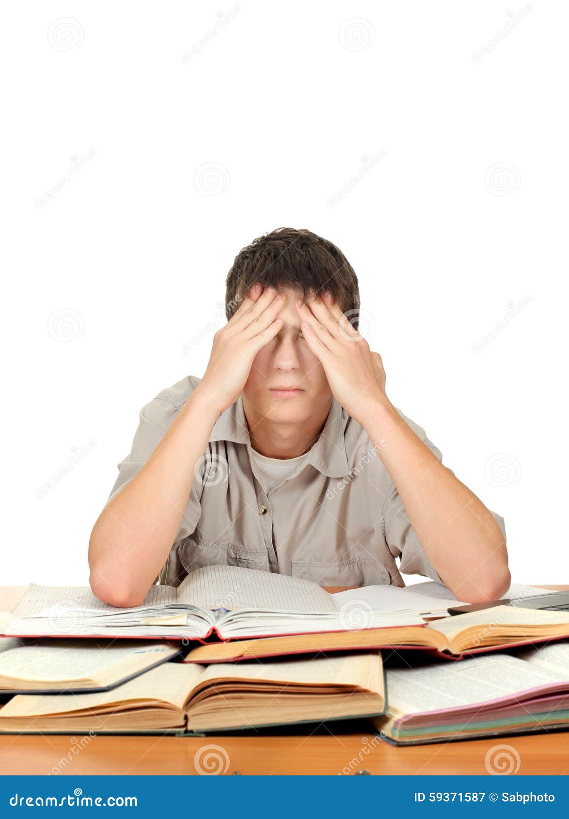 Tired Student stock image. Image of caucasian, sluggish - 59371587