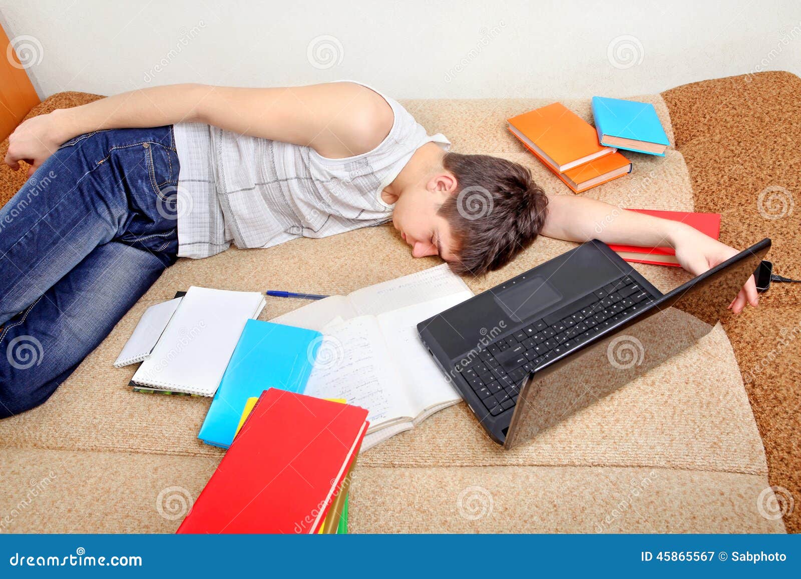 Tired Student stock image. Image of fatigued, sleeper - 45865567