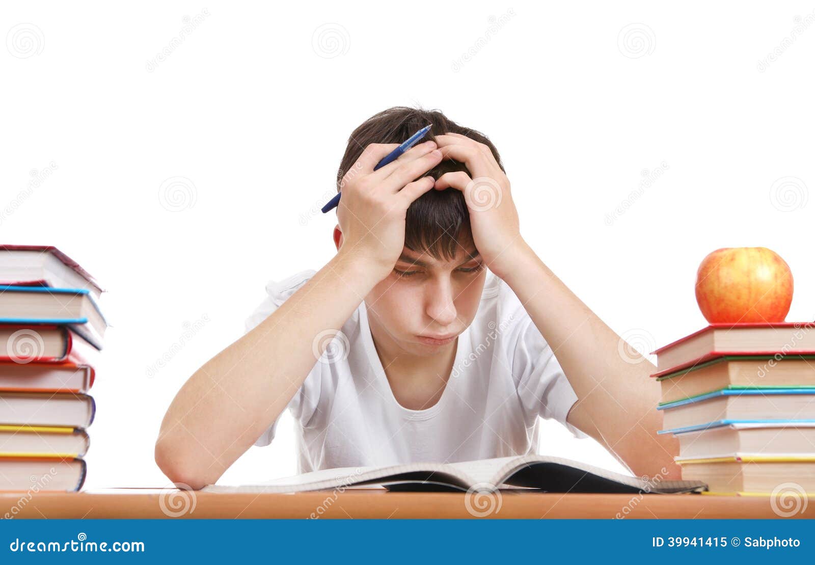 Tired Student stock image. Image of heap, final, caucasian - 39941415