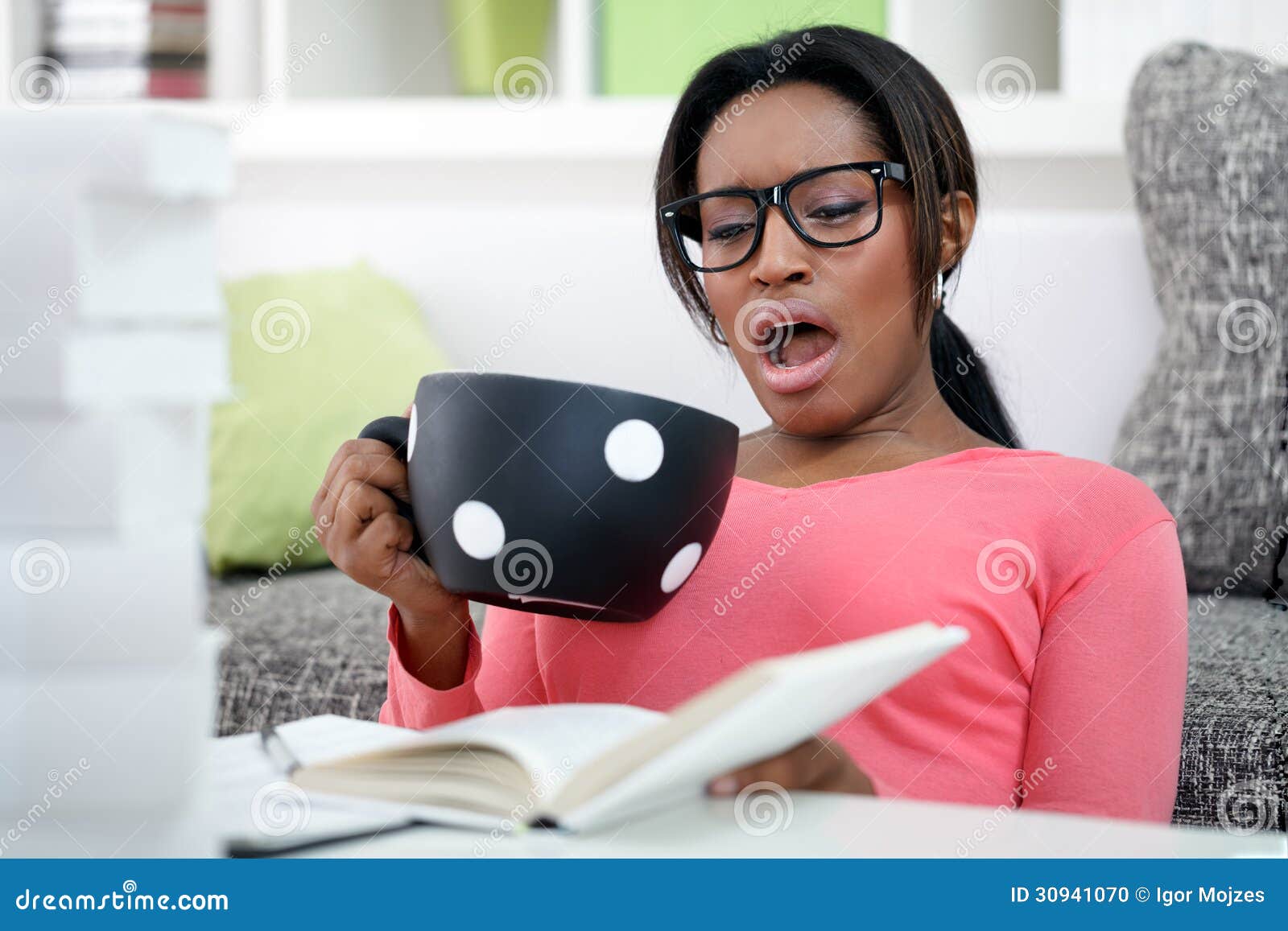 Tired student yawning stock photo. Image of smart, sitting - 30941070