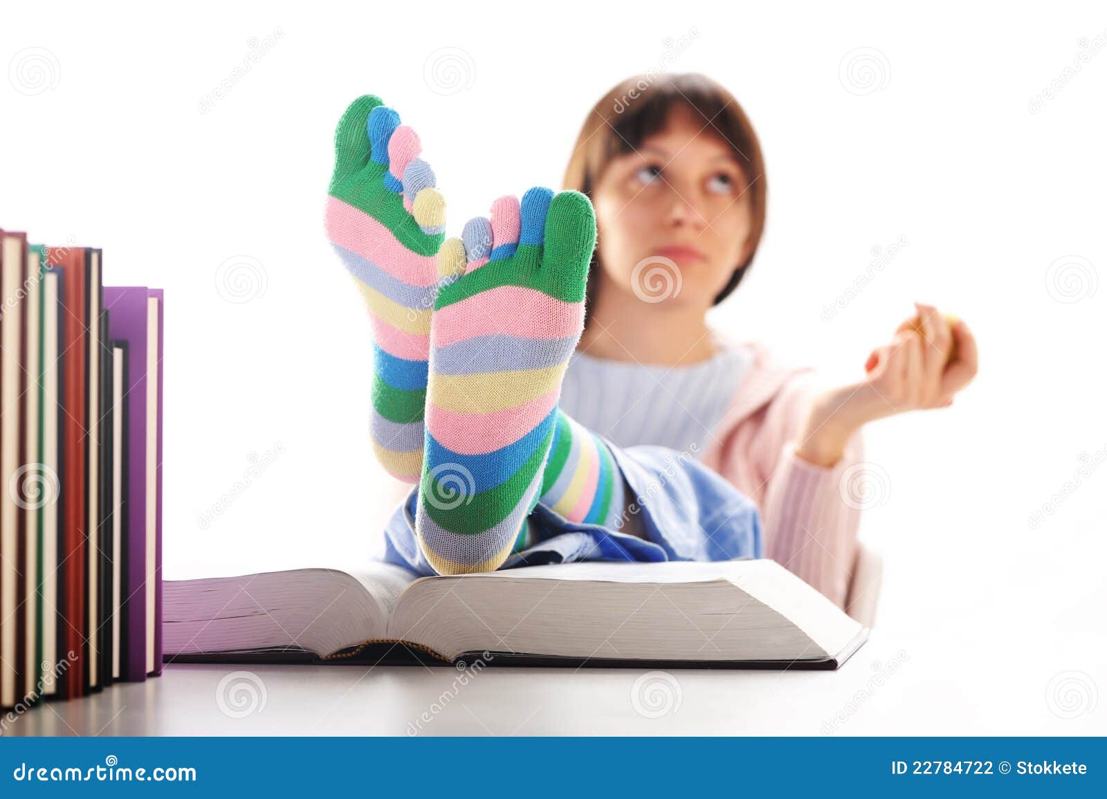 Tired of studies stock photo. Image of book, college - 22784722