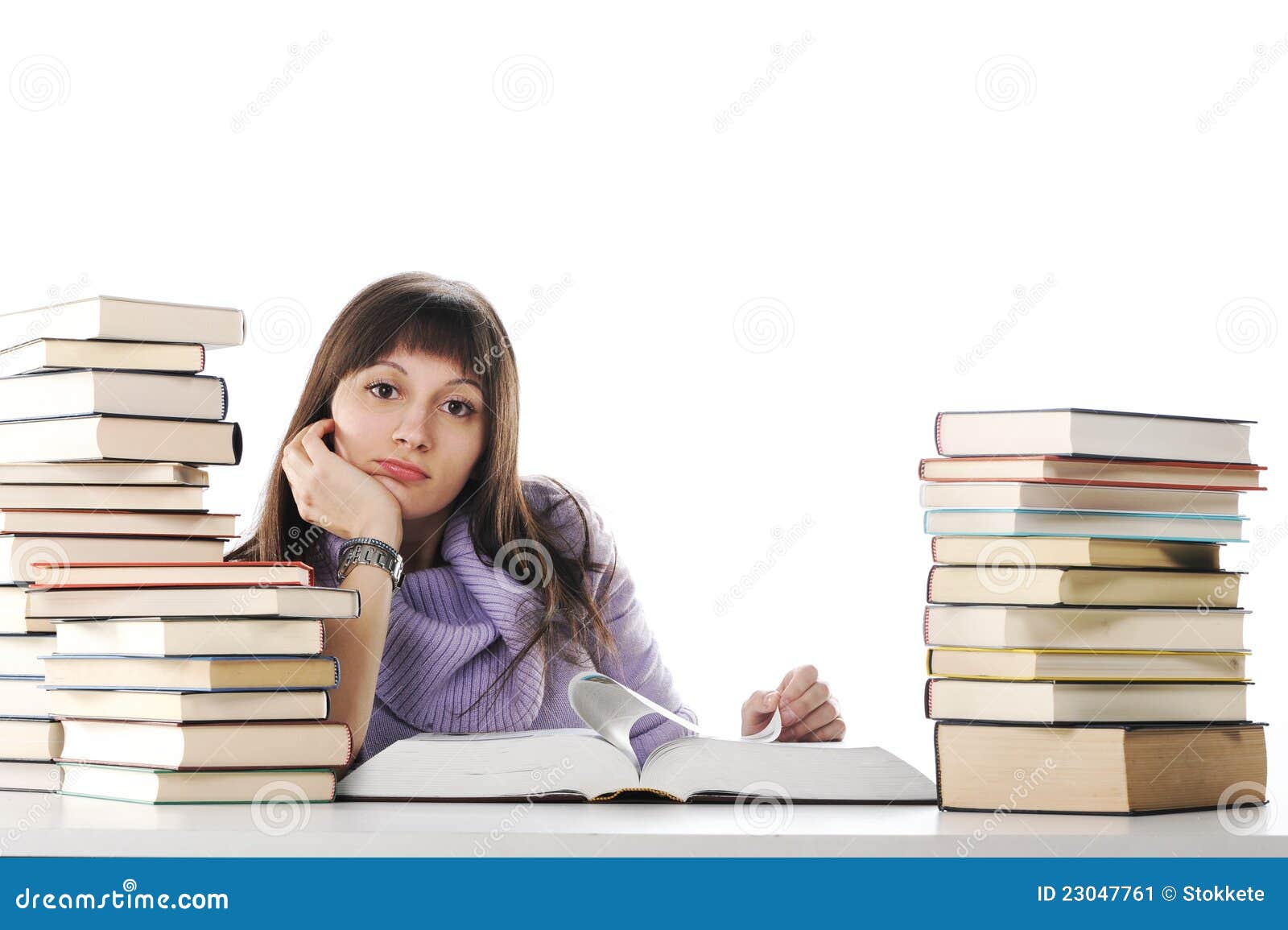 Tired of studies stock image. Image of laziness, education - 23047761