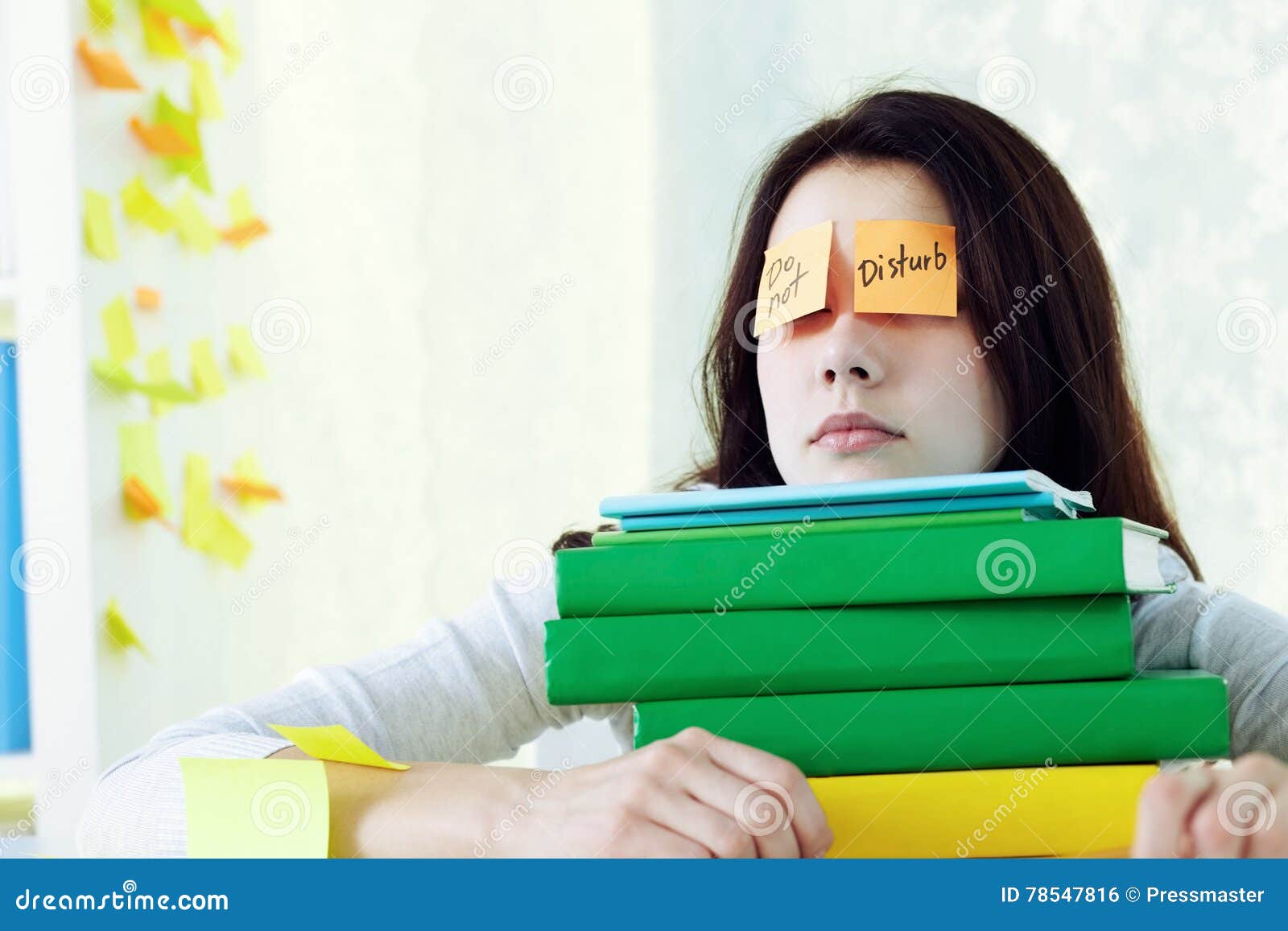 Tired of studies stock photo. Image of teenager, education - 78547816