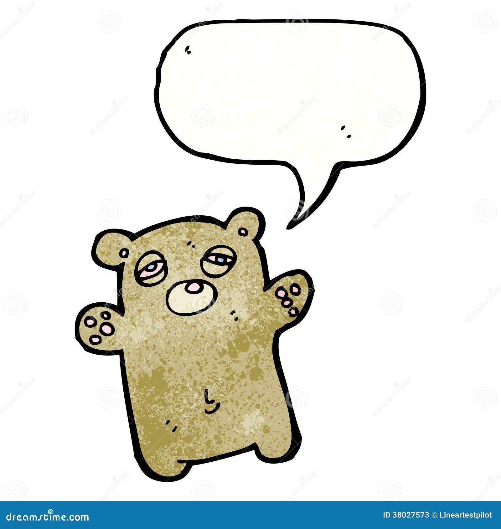 Tired teddy bear cartoon stock vector. Illustration of clip - 38027573