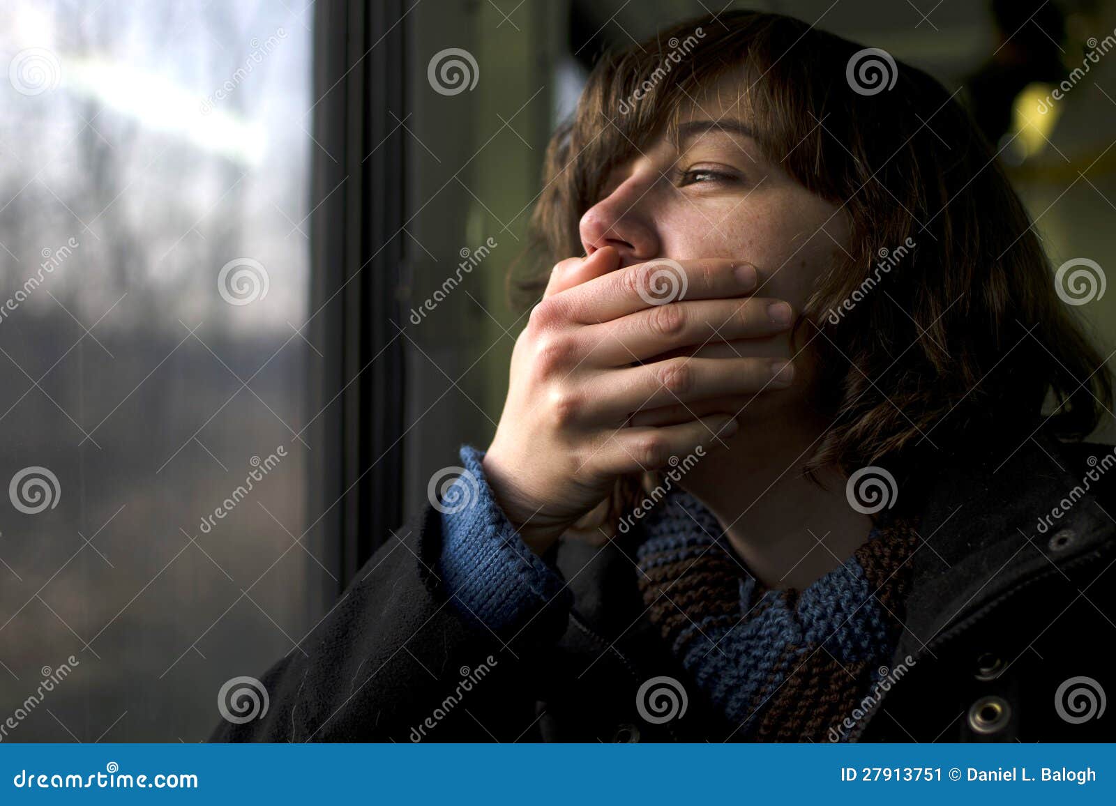Tired traveler stock image. Image of travel, yawn, train - 27913751