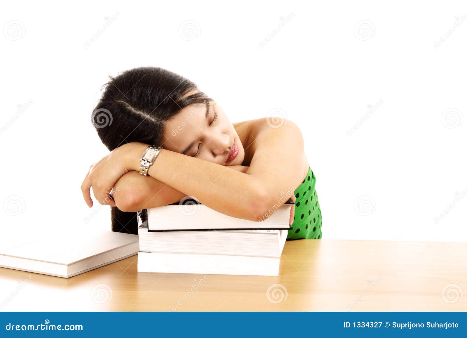 Tired woman stock image. Image of academy, girl, pretty - 1334327