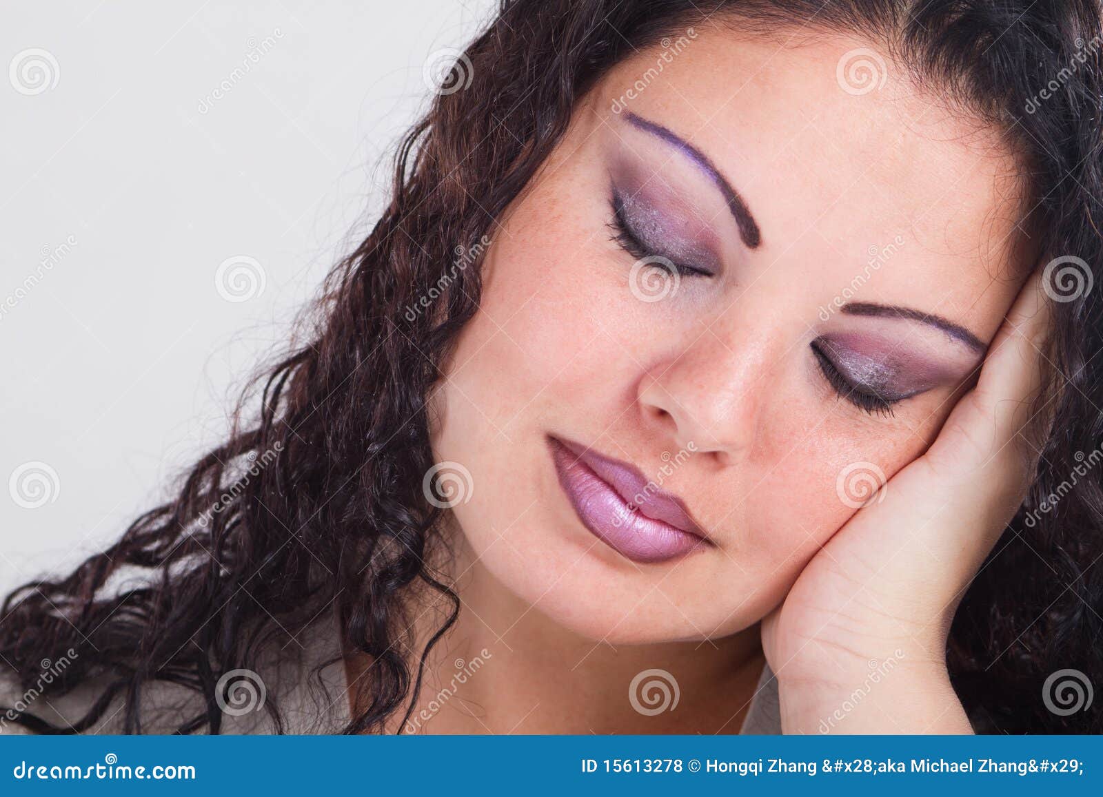 Tired woman stock photo. Image of portrait, relax, gloss - 15613278