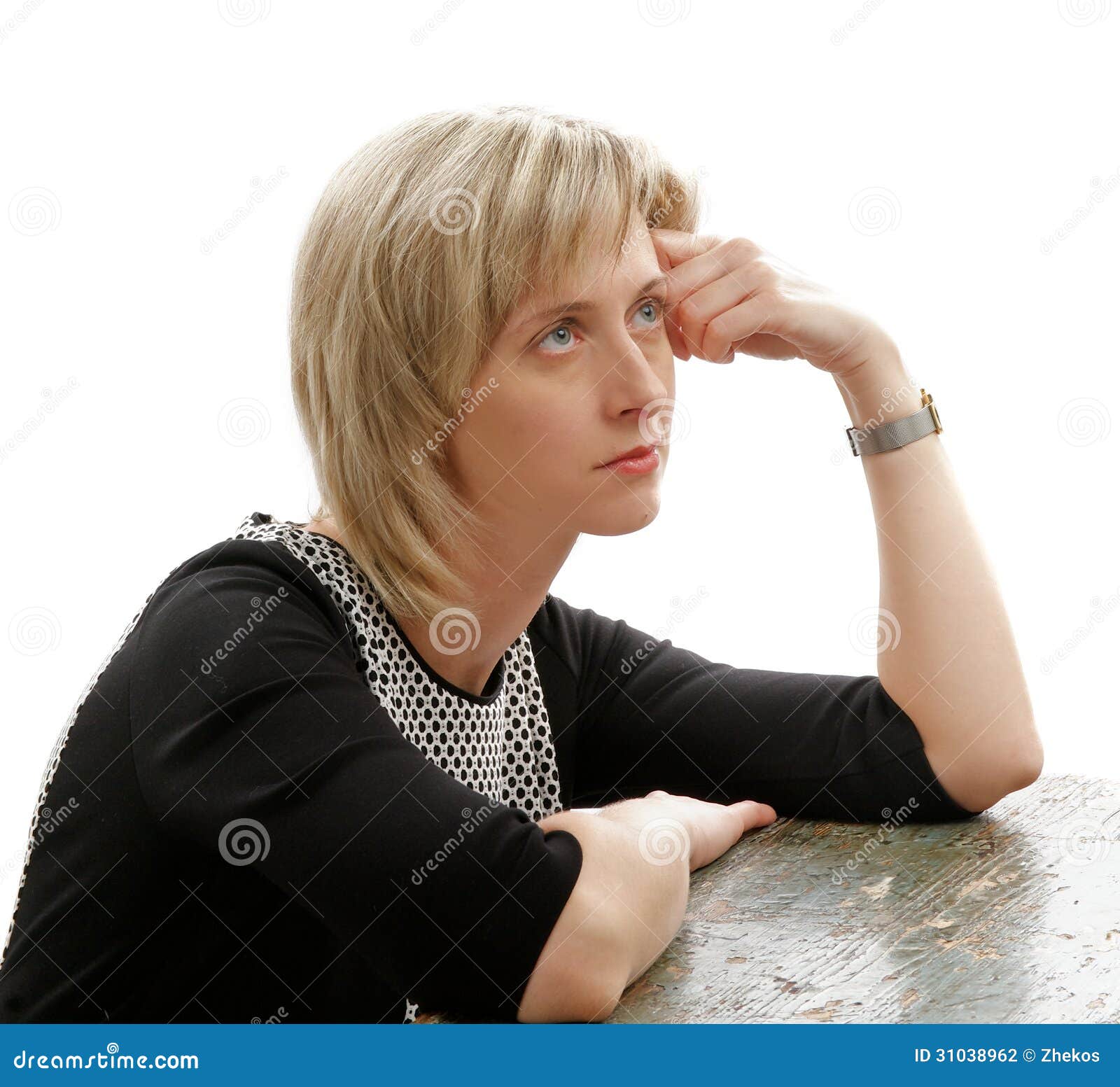 Tired Woman stock photo. Image of pensive, hopelessness - 31038962