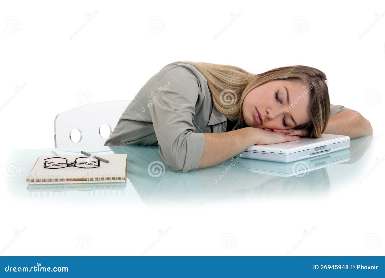 Tired woman napping stock photo. Image of attractive - 26945948