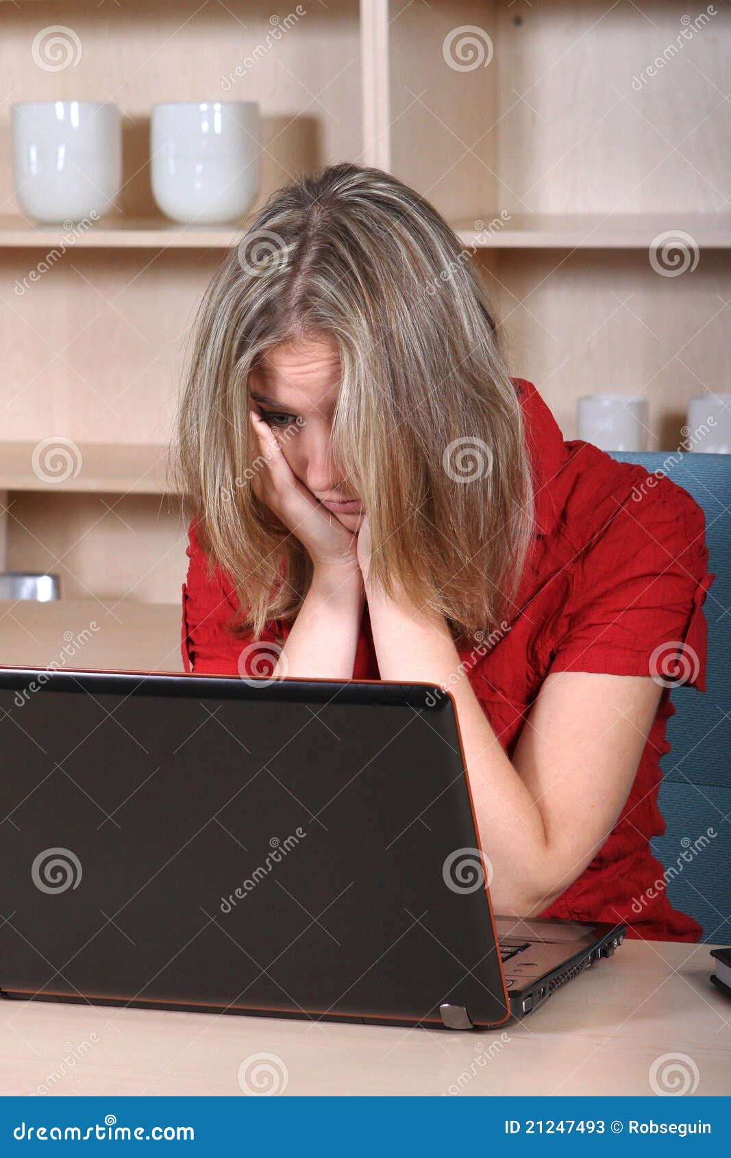 Tired at work stock image. Image of screen, coffeeshop - 21247493