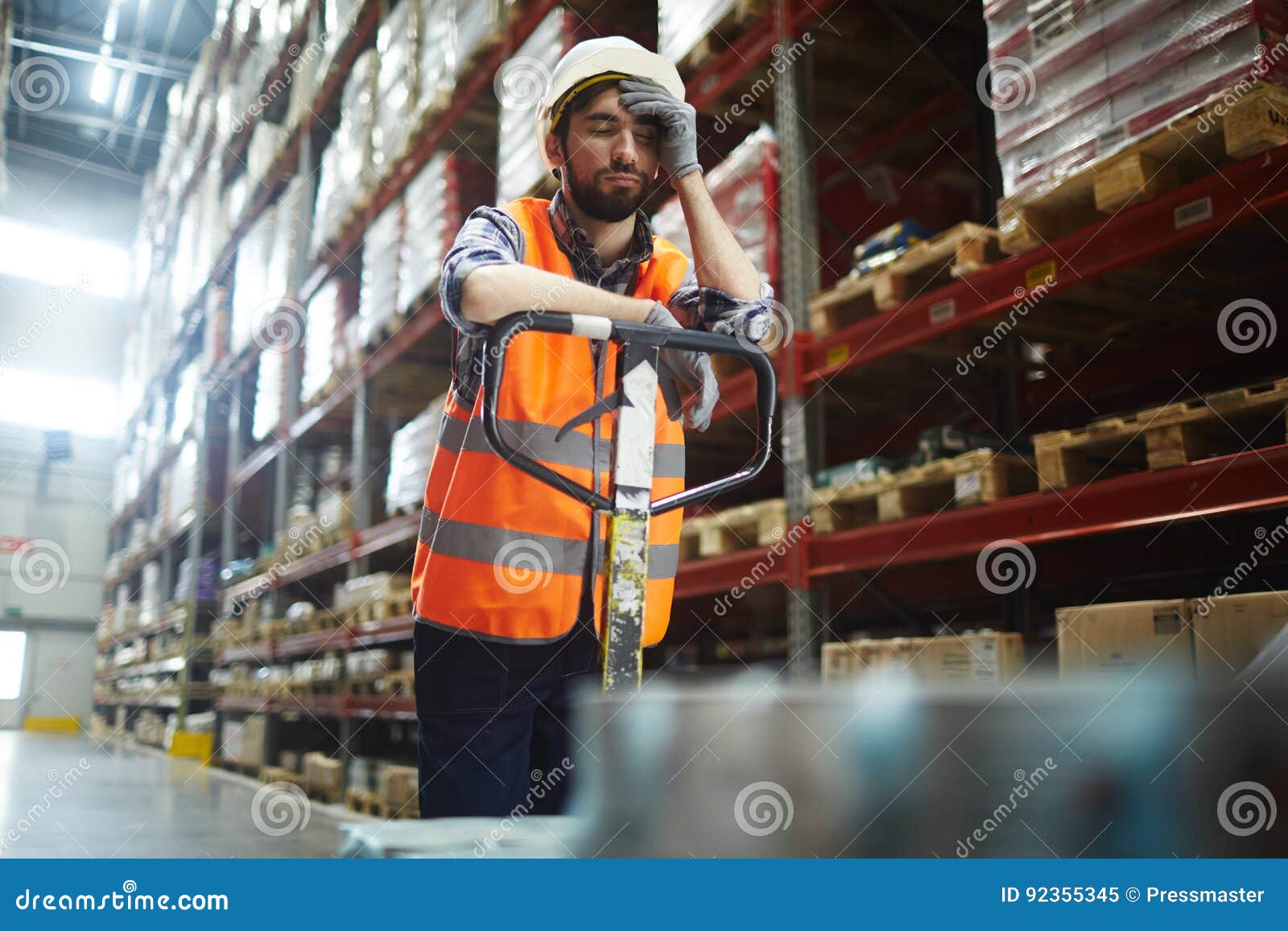 Tired of work stock image. Image of shipment, worker - 92355345