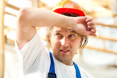 Tired worker stock photo. Image of house, home, plumber - 16596560