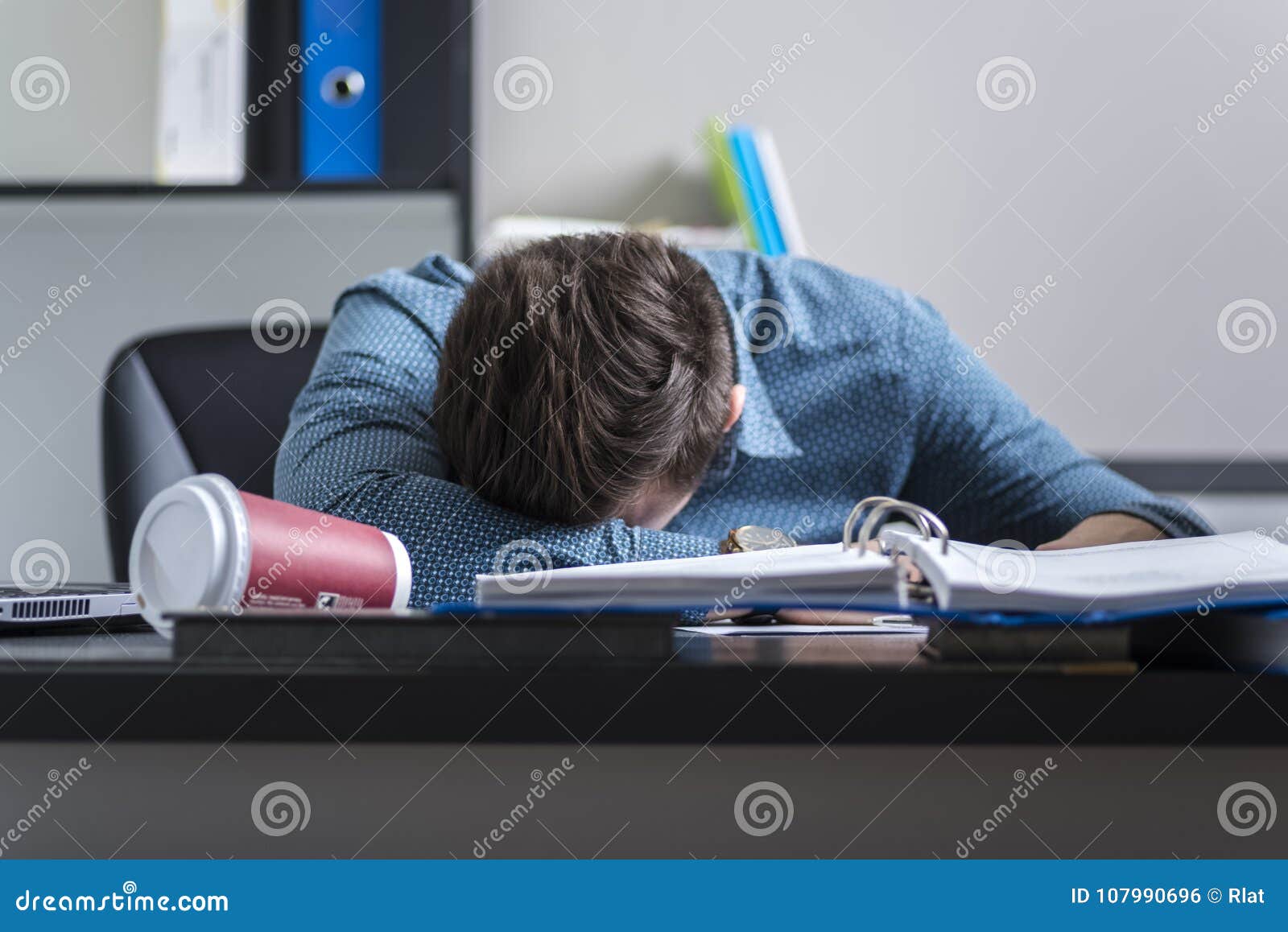 Tired Worker Sleeping at a Desk Stock Photo - Image of professional ...