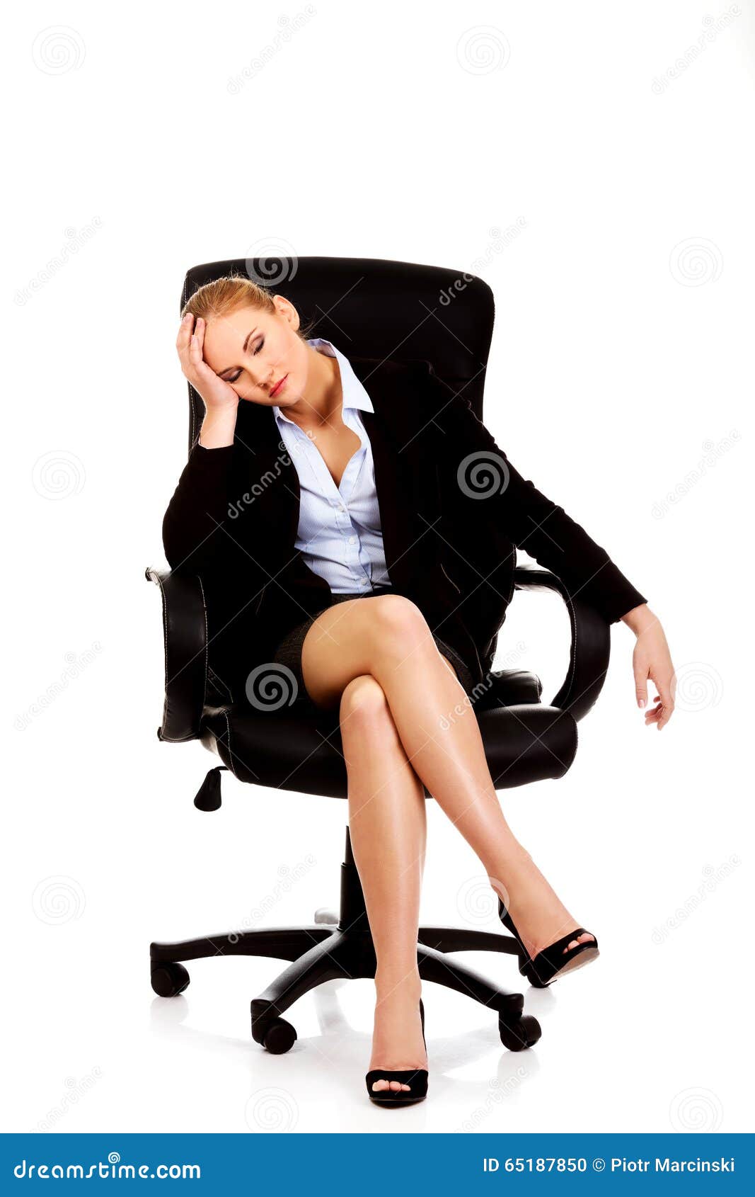 Tired or Worried Business Woman Sitting on Armchair Stock Photo - Image ... Tired or Worried Business Woman Sitting on Armchair Stock Photo - Image ...