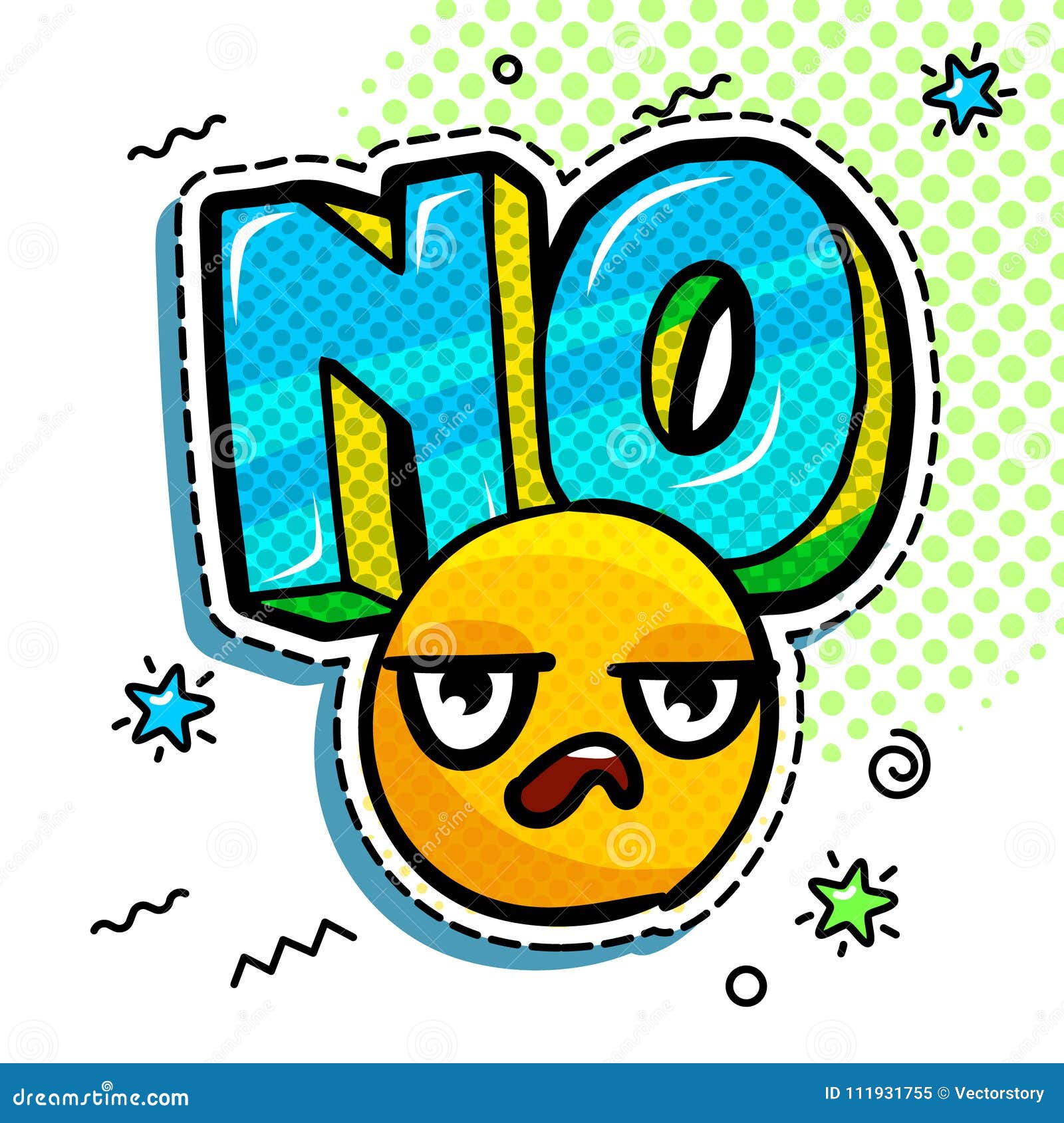 Tired Yellow Emoji. Comic Speech Bubble with Expression Text NO Stock ...