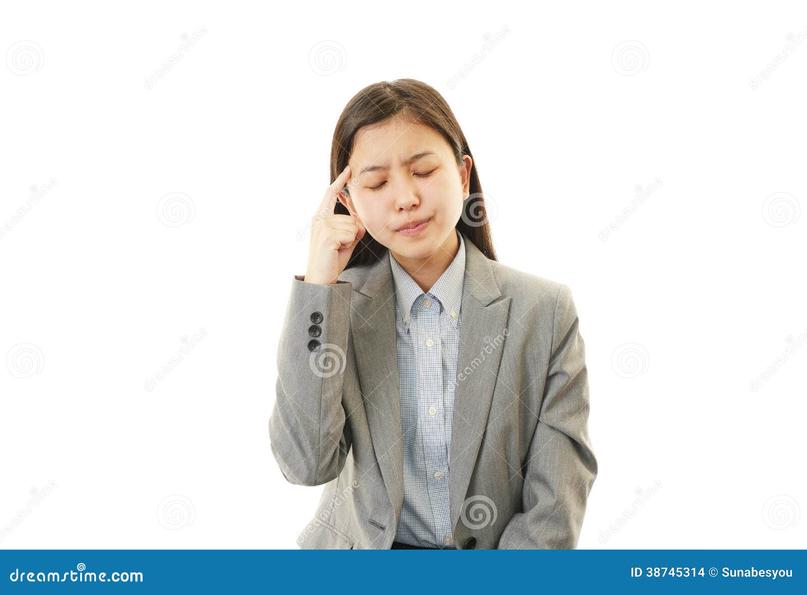 Tired young Asian woman stock photo. Image of elegant - 38745314