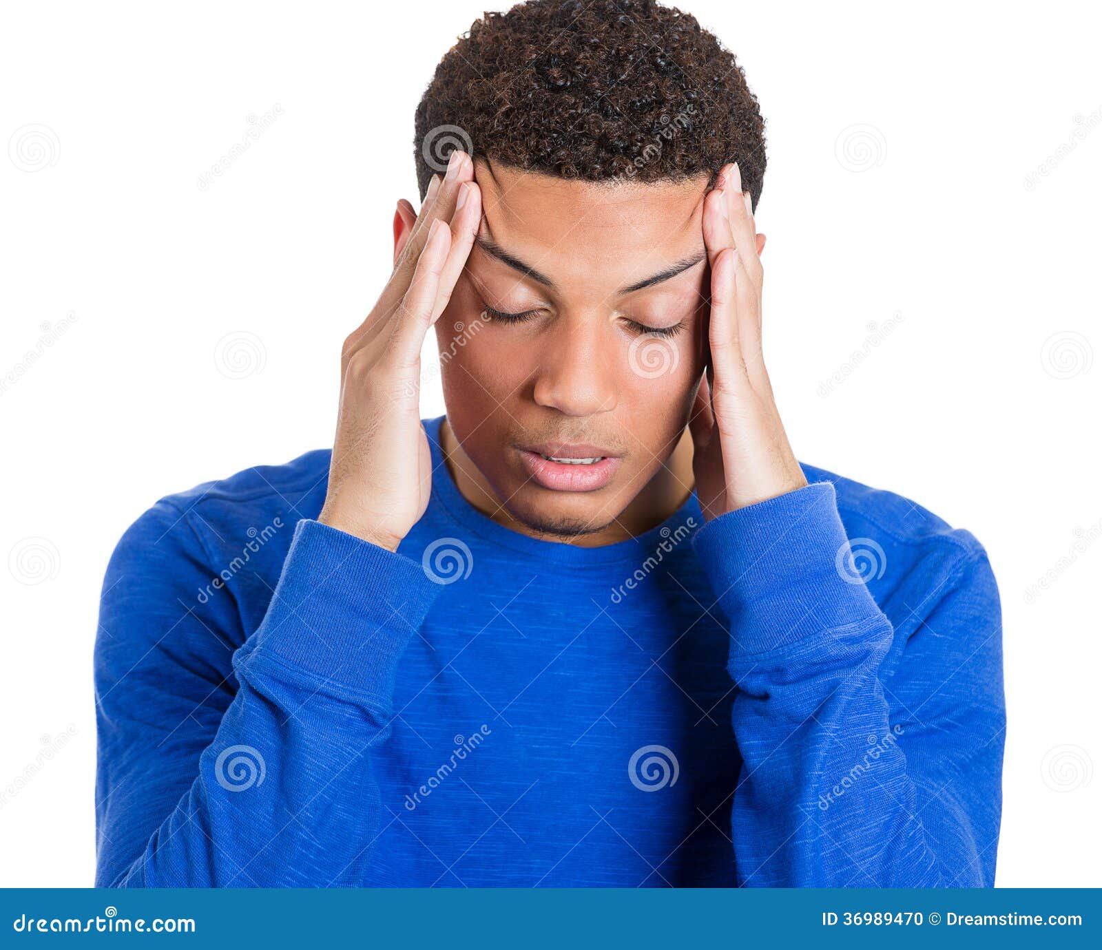Tired Young Man Dragging Cheeks Down Stock Photo - Image of funny ...