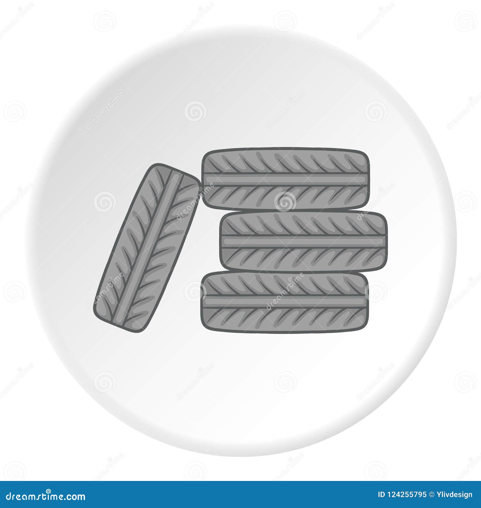 Tires icon, cartoon style stock illustration. Illustration of material ...