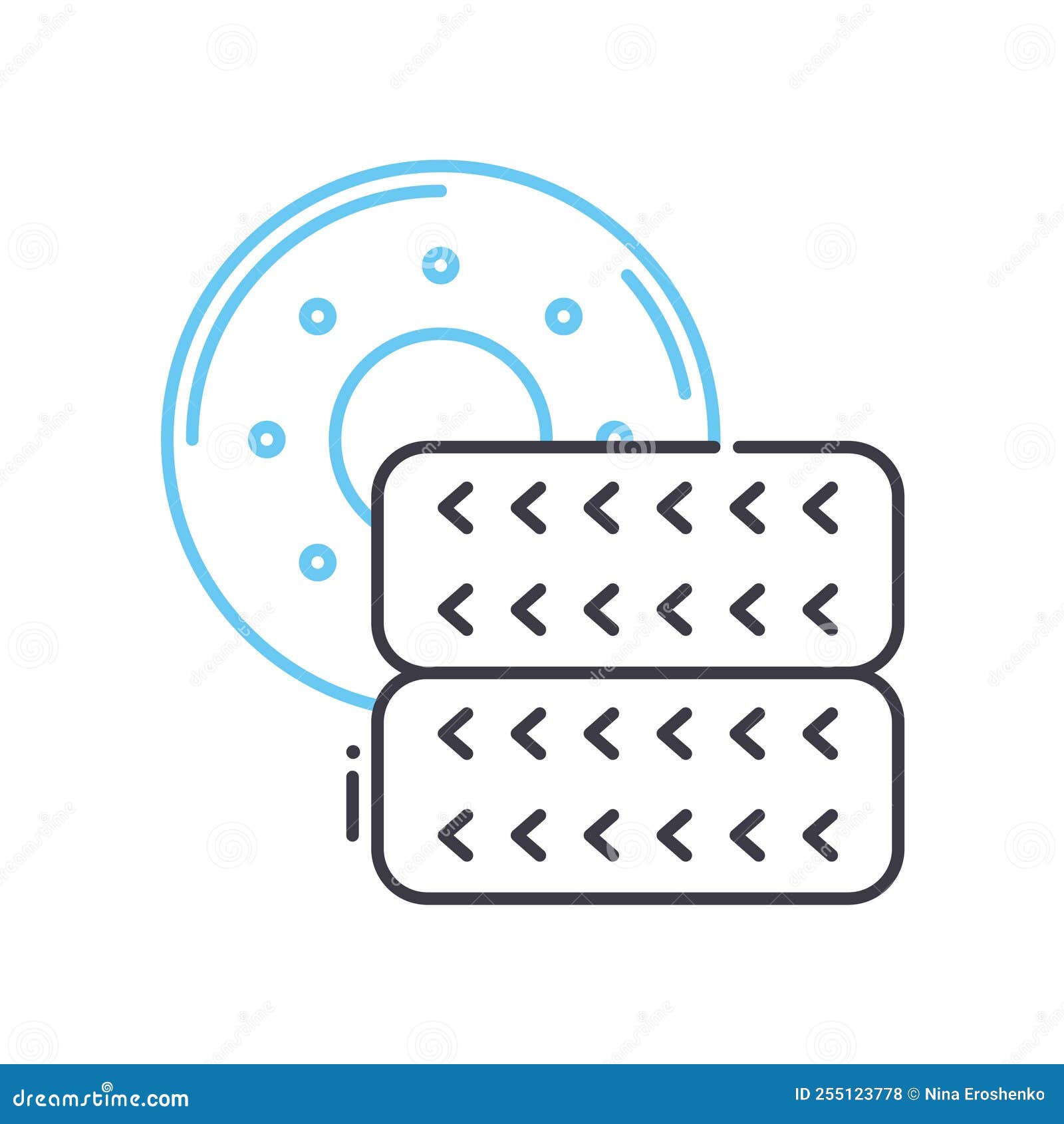Tires Line Icon, Outline Symbol, Vector Illustration, Concept Sign ...