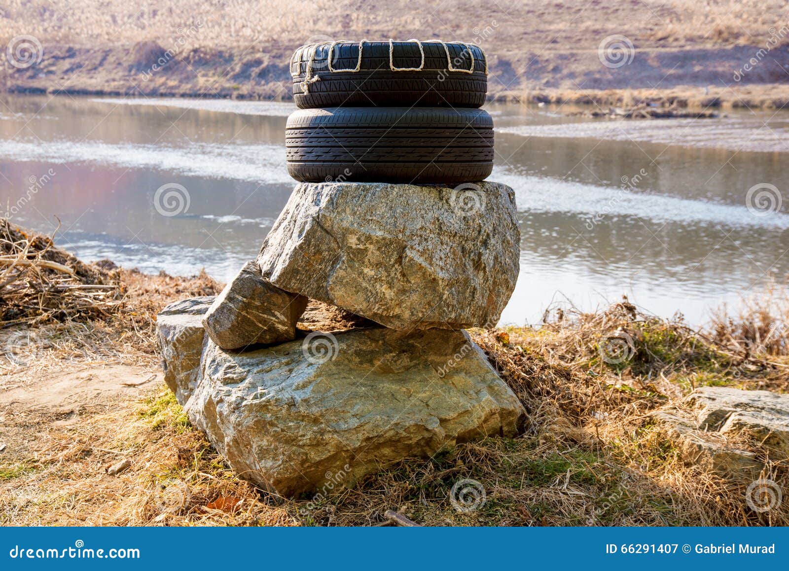 Tires on rocks stock image. Image of tires, outdoor, south - 66291407