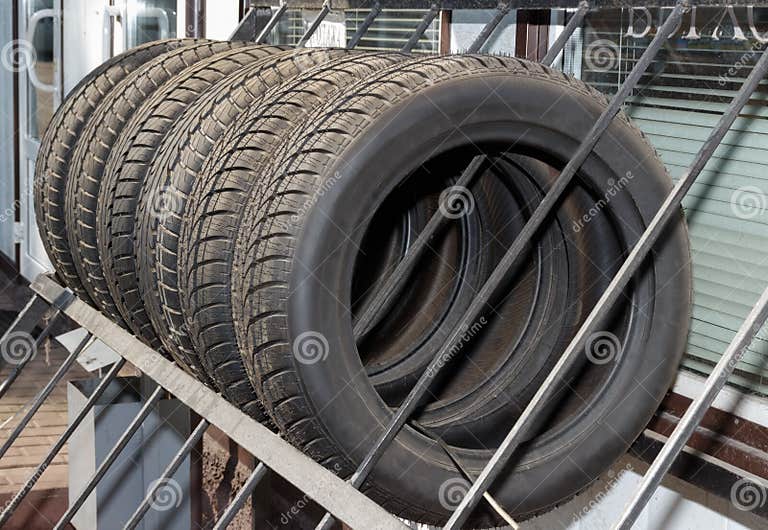 Tires show-window. stock image. Image of choose, safety - 33706715