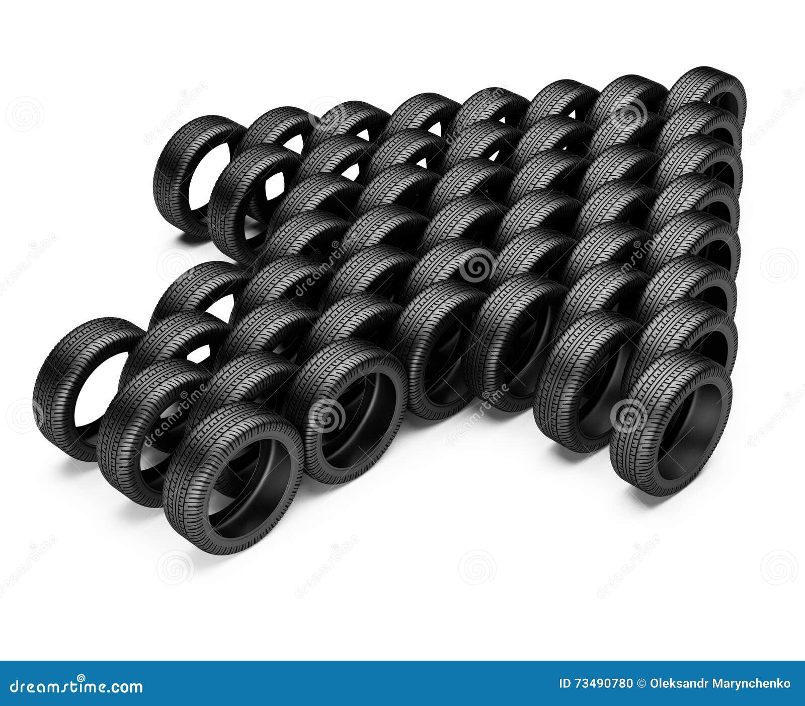 Tires Stacked Up Isolated On Transparent Background PNG Stock Photo ...