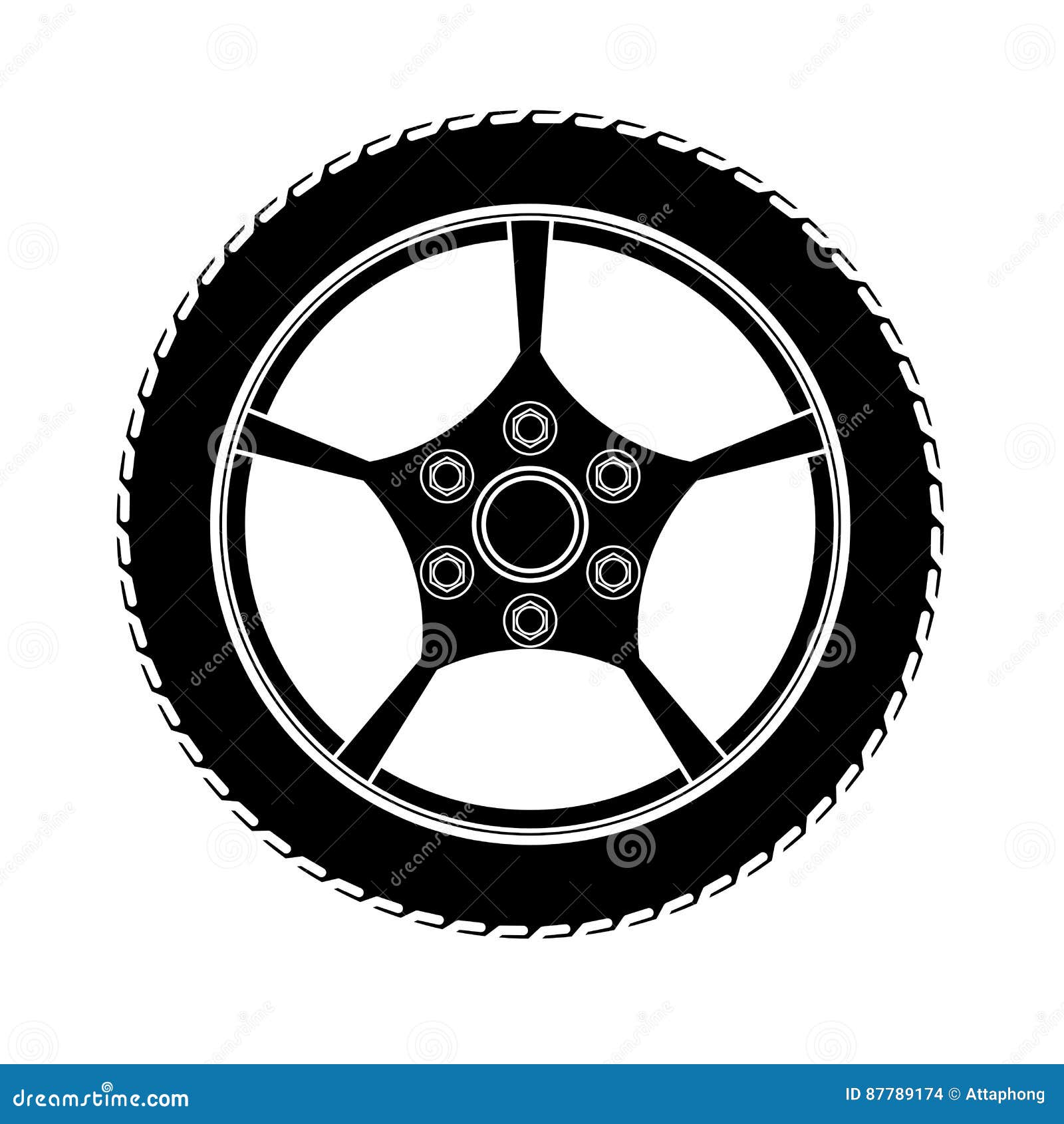 Tires and Wheels Vector Illustration. Eps10 Stock Vector - Illustration ...