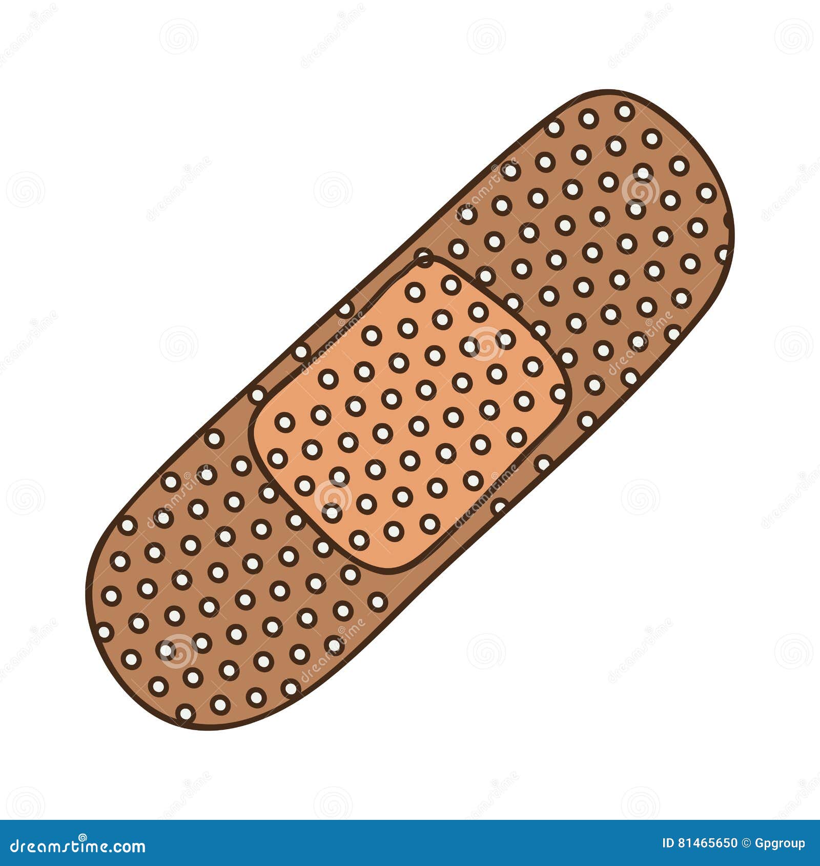 Tirita Medicada En Color De Piel Stock de ilustración - Ilustración de ...