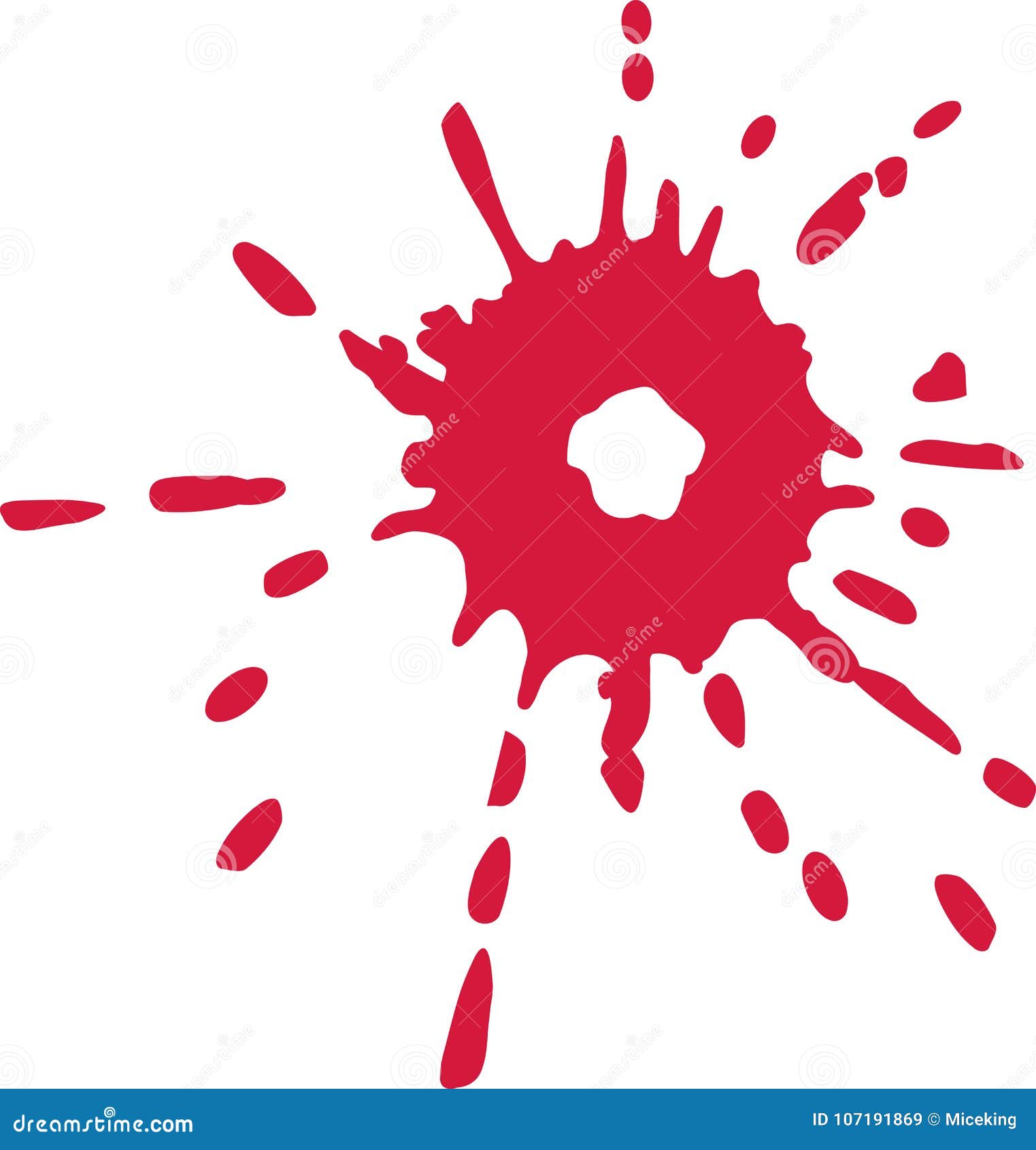 Tiro Sangriento Con Las Salpicaduras De La Sangre Ilustración del ...