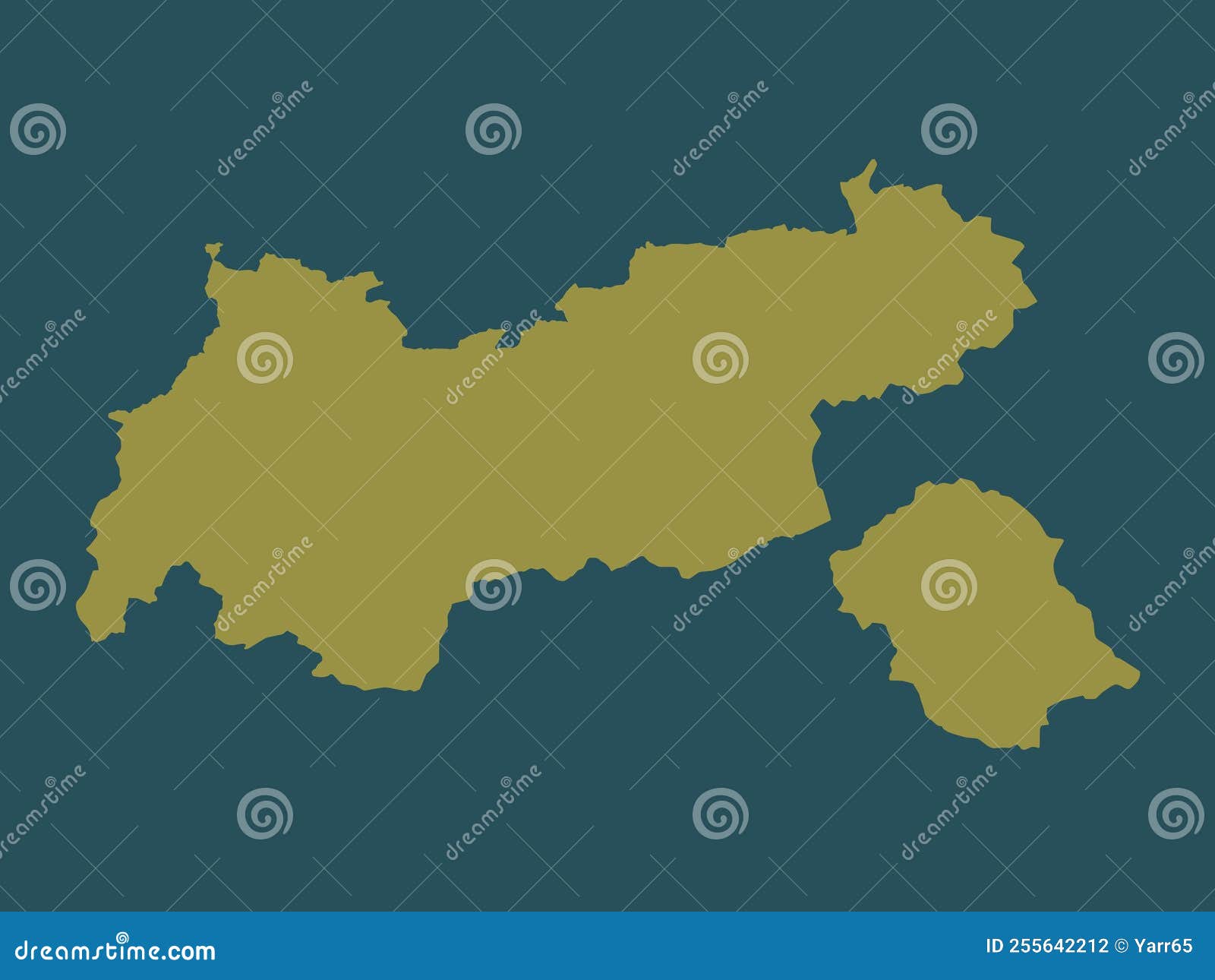 Tirol, Austria. Solid. No Legend Stock Illustration - Illustration of ...