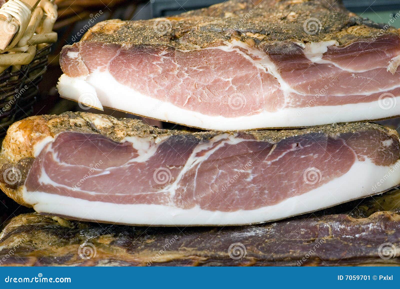 Tirolean speck hum stock image. Image of snack, meal, beef - 7059701