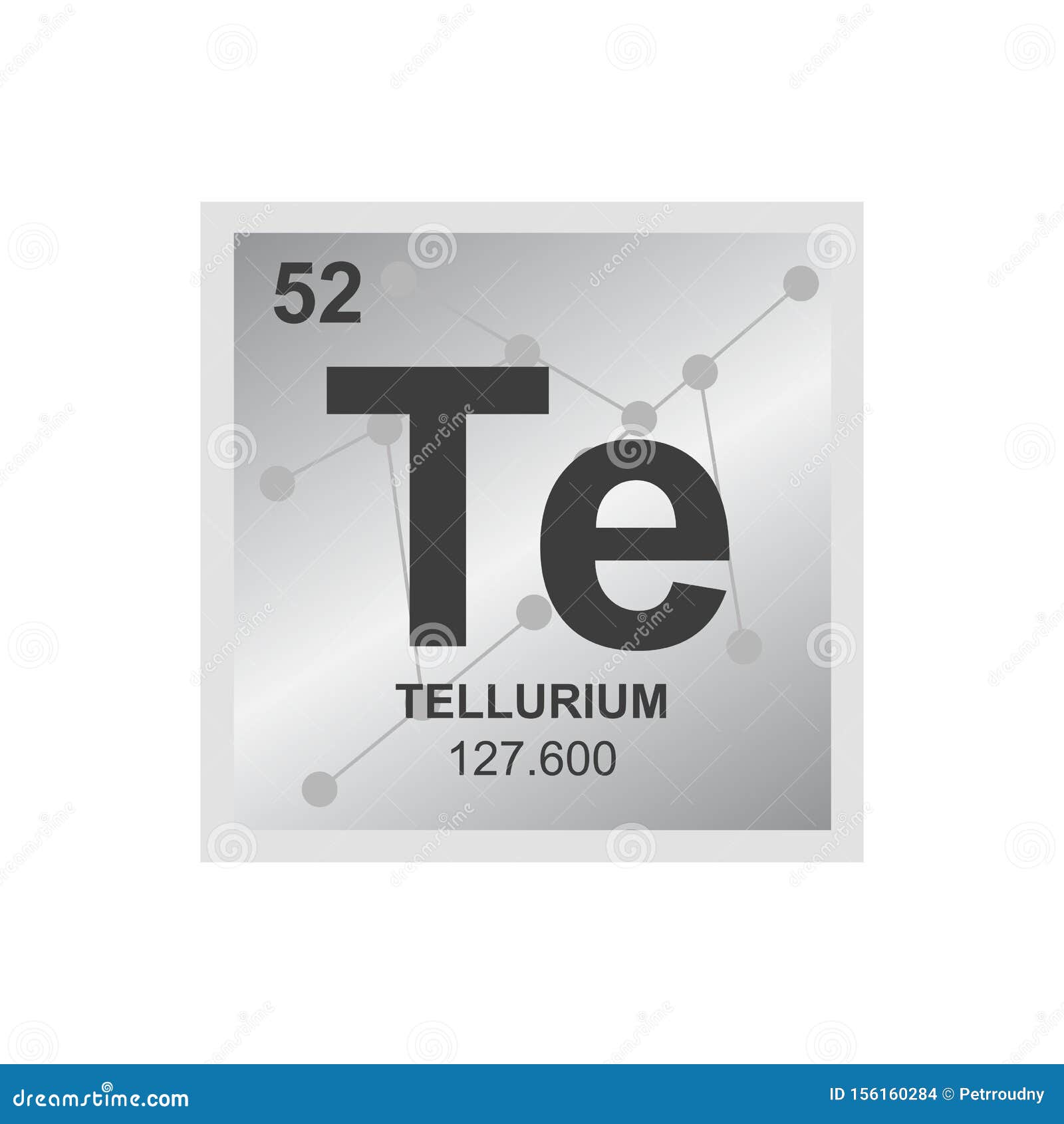 Vector Chemical Symbol of Tellurium from the Periodic Table of the ...