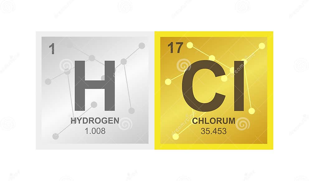 Vector Symbol of Hydrochloric Acid or Hydrogen Chloride Which Consists ...